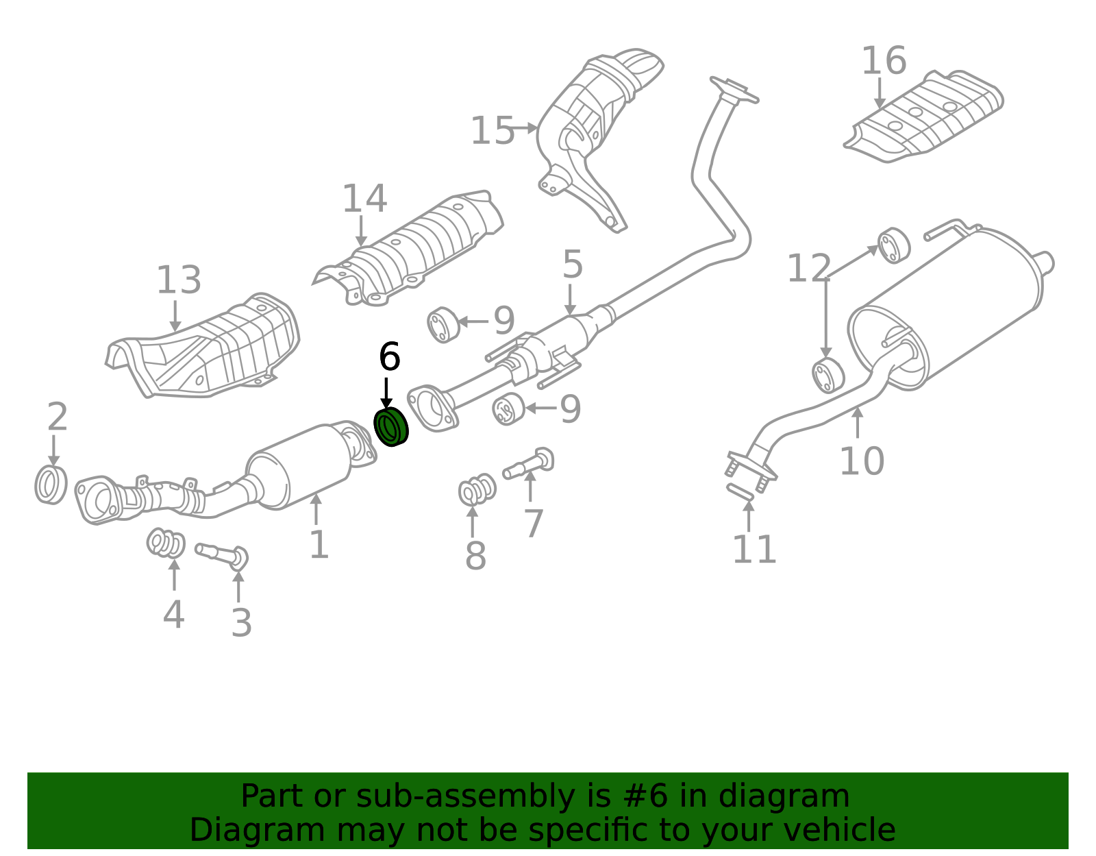 2007-2019 Nissan Catalytic Converter Gasket 20695-5TA0A | Nissan Parts OEM