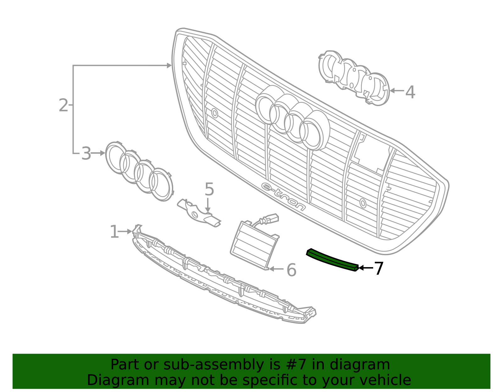 4KE-853-991-T94 - High-Quality Grille Insulator for 2019-2023 Audi ...