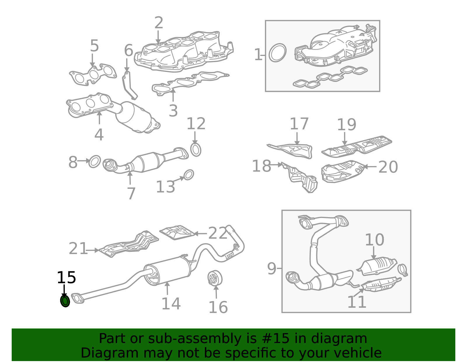 2000-2015 Toyota Exhaust Pipe Gasket 17451-0A010 | Toyota Parts Center