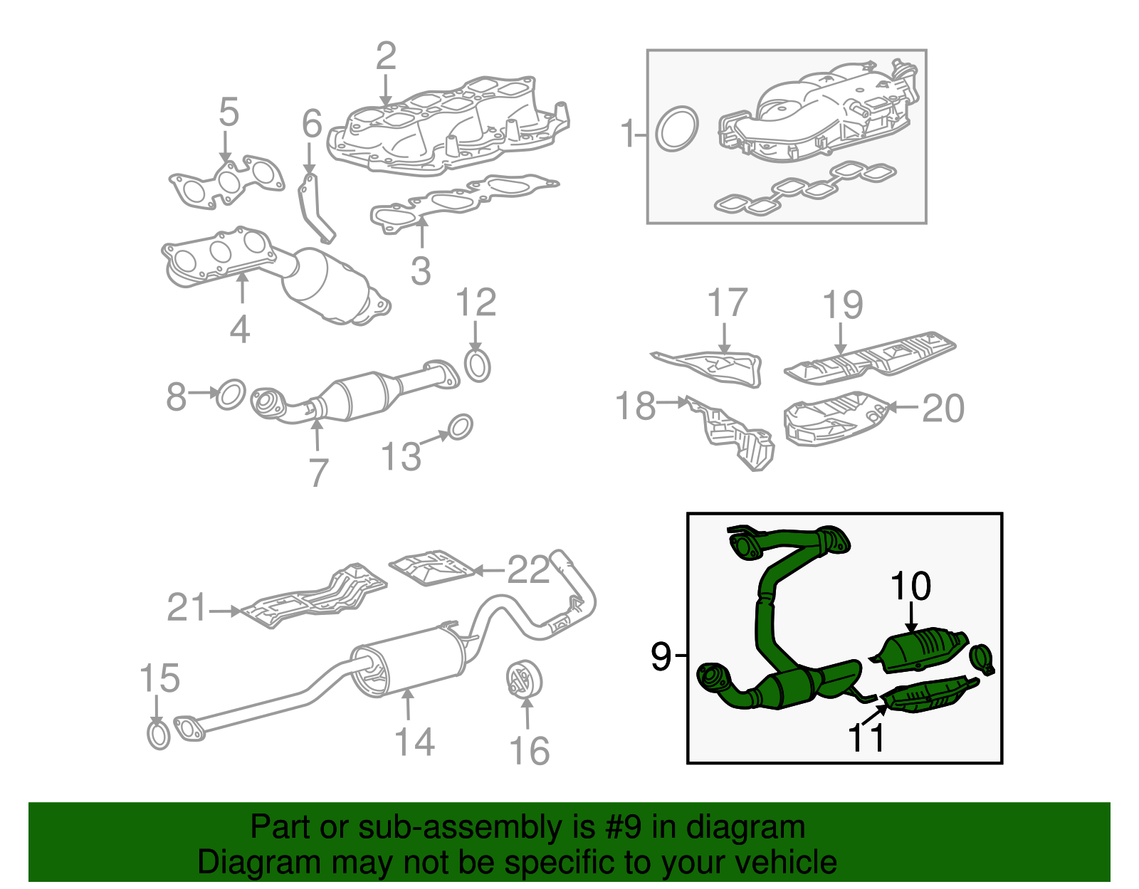 2005-2011 Toyota Tacoma Converter & Pipe 17450-0P030 | Toyota Parts Center