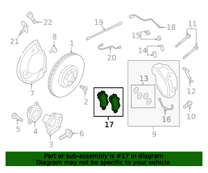 9Y0-698-151-AN - 1 Set Of Brake Pads Front 2019-2024 Porsche Cayenne ...