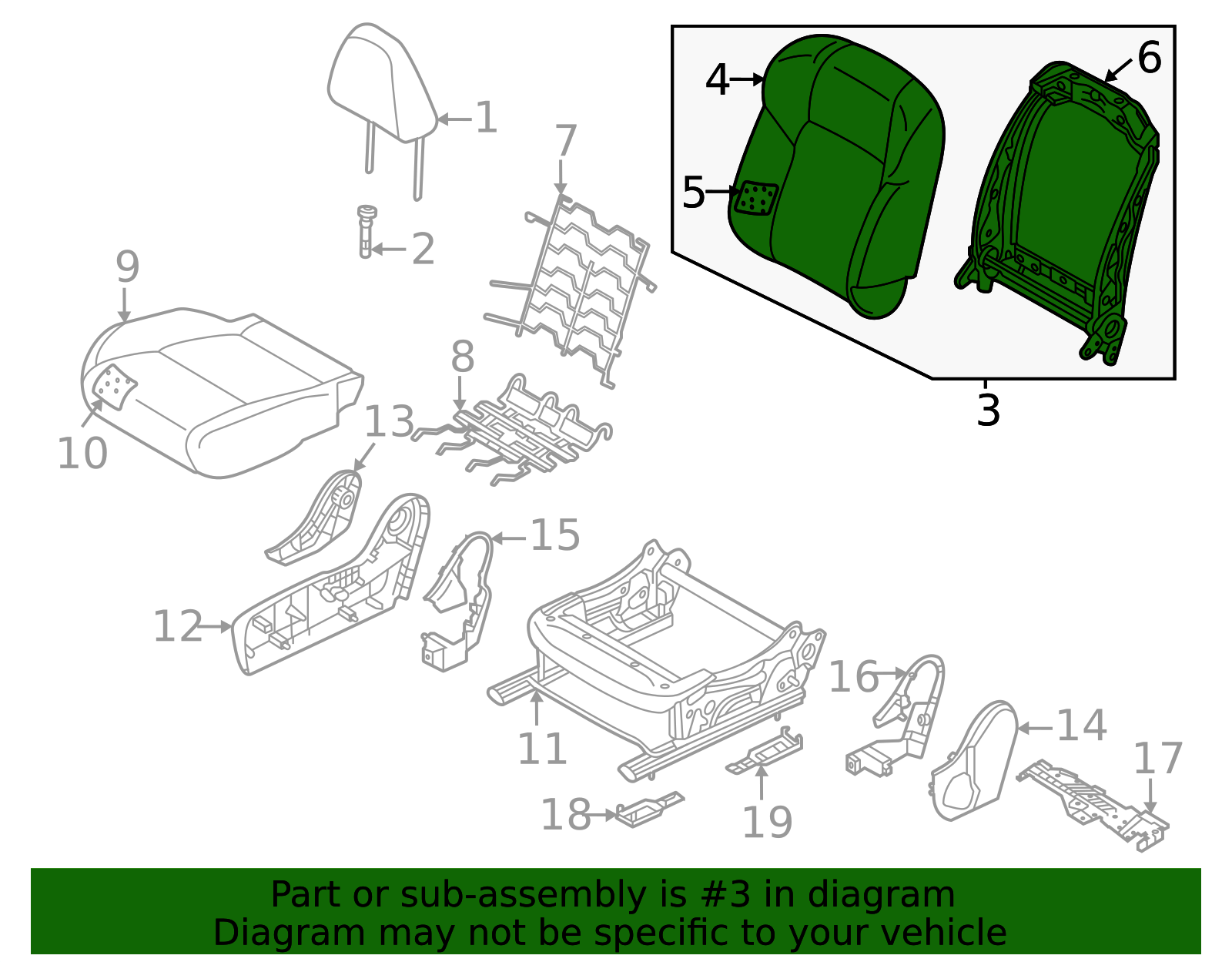 87600-6RA0A - Seat Back Assembly 2021-2022 Nissan Rogue | Official ...