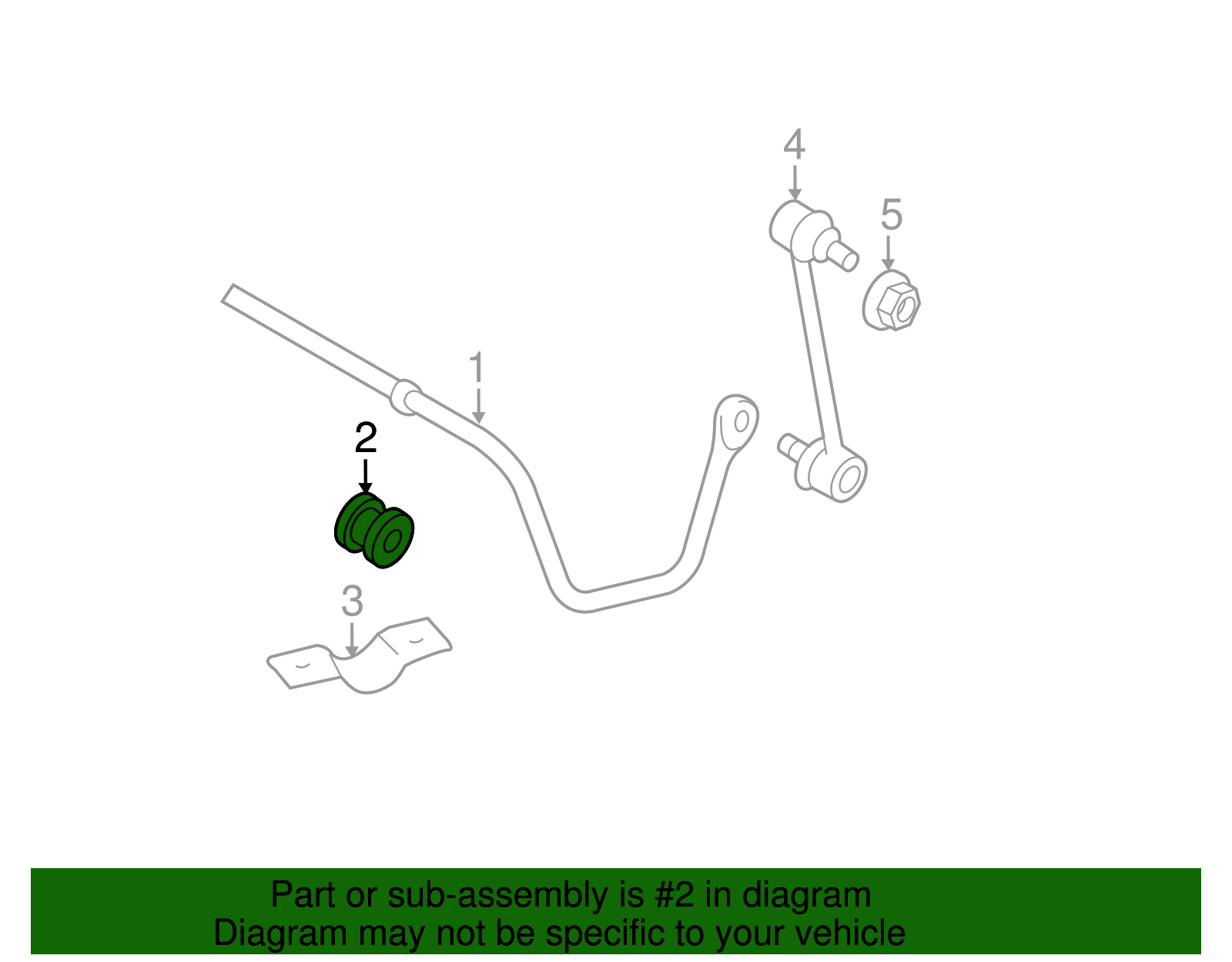 1998-2012 Toyota Rear Right or Left Suspension Sway Bar Stabilizer ...