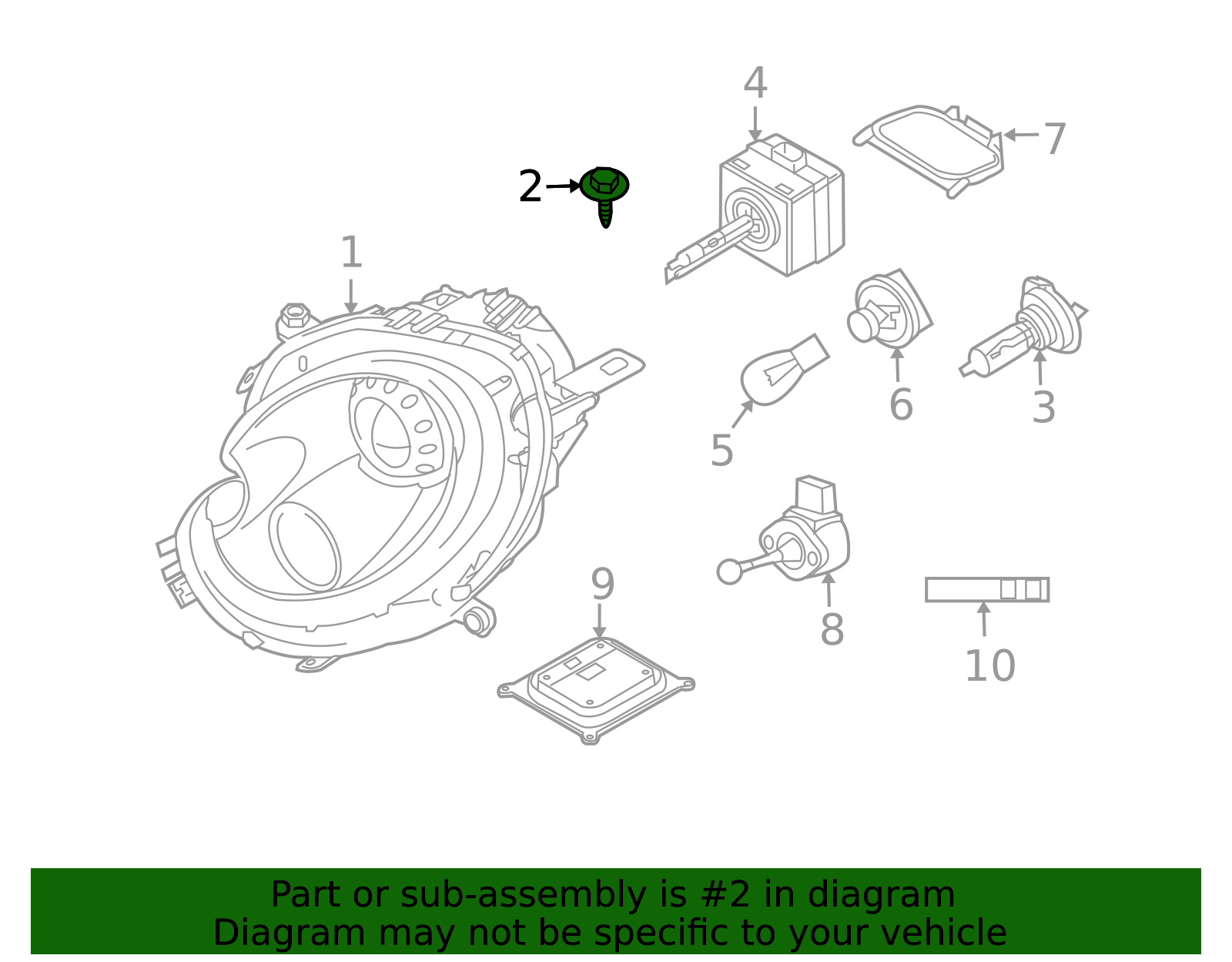 2007-2016 Mini Headlamp Assembly Screw 51-11-2-754-175 | Shop OEM MINI ...