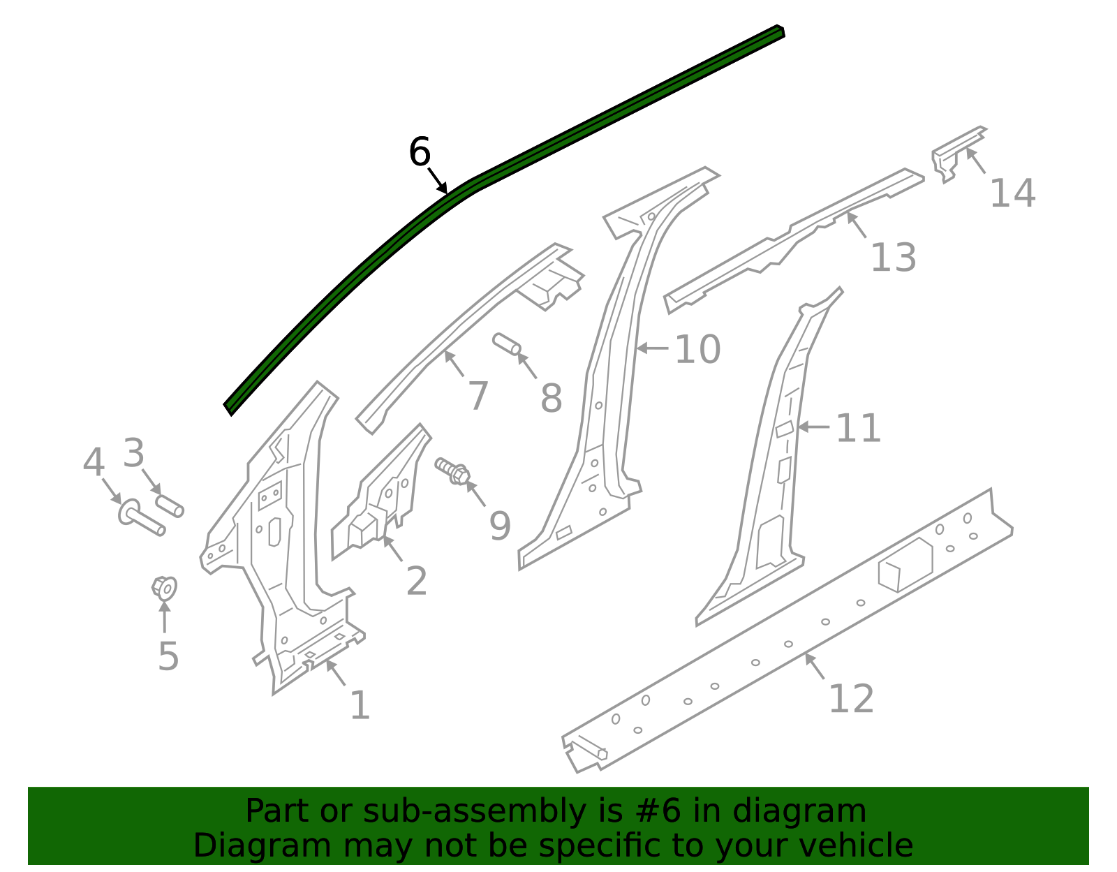 2020-2025 Ford Escape | Inner Pillar | LJ6Z-7820402-B | Walls' Ford Parts