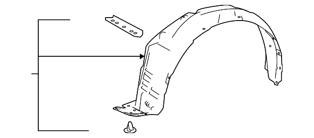 53875-42080 - 2013-2018 Toyota RAV4 - Fender Liner | Toyota Parts Delivered