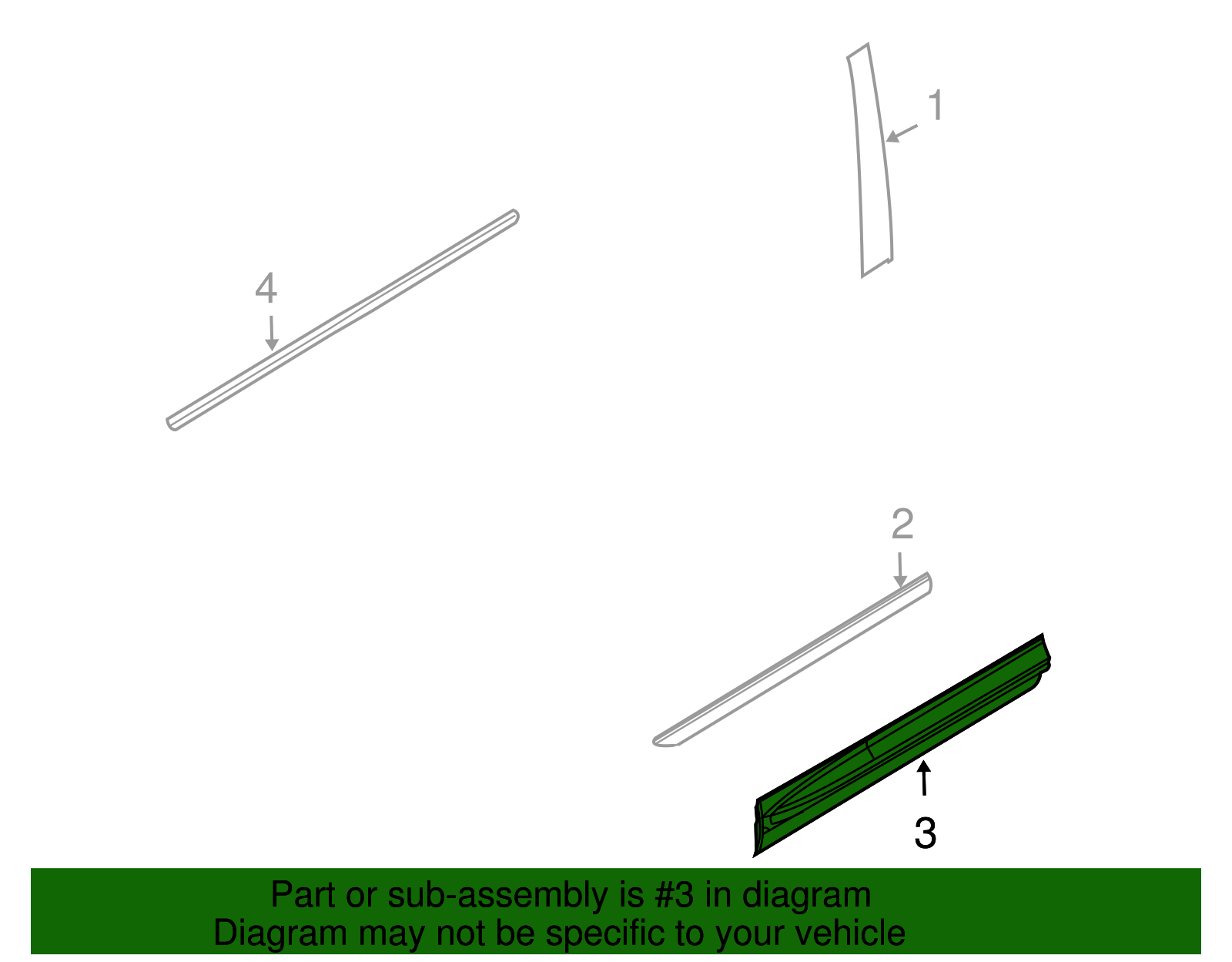 LR062503 - Lower Molding - 2008-2015 Land Rover LR2 | Land Rover Lake Bluff