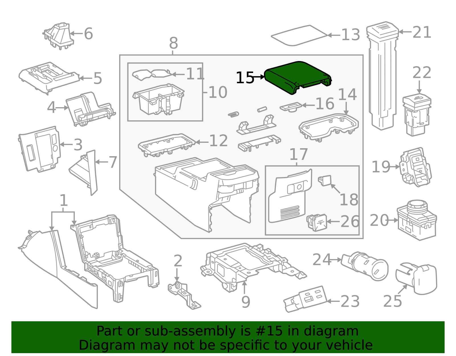 58905-AK010-C0 - High-Quality Console Armrest for 2024-2025 Toyota ...