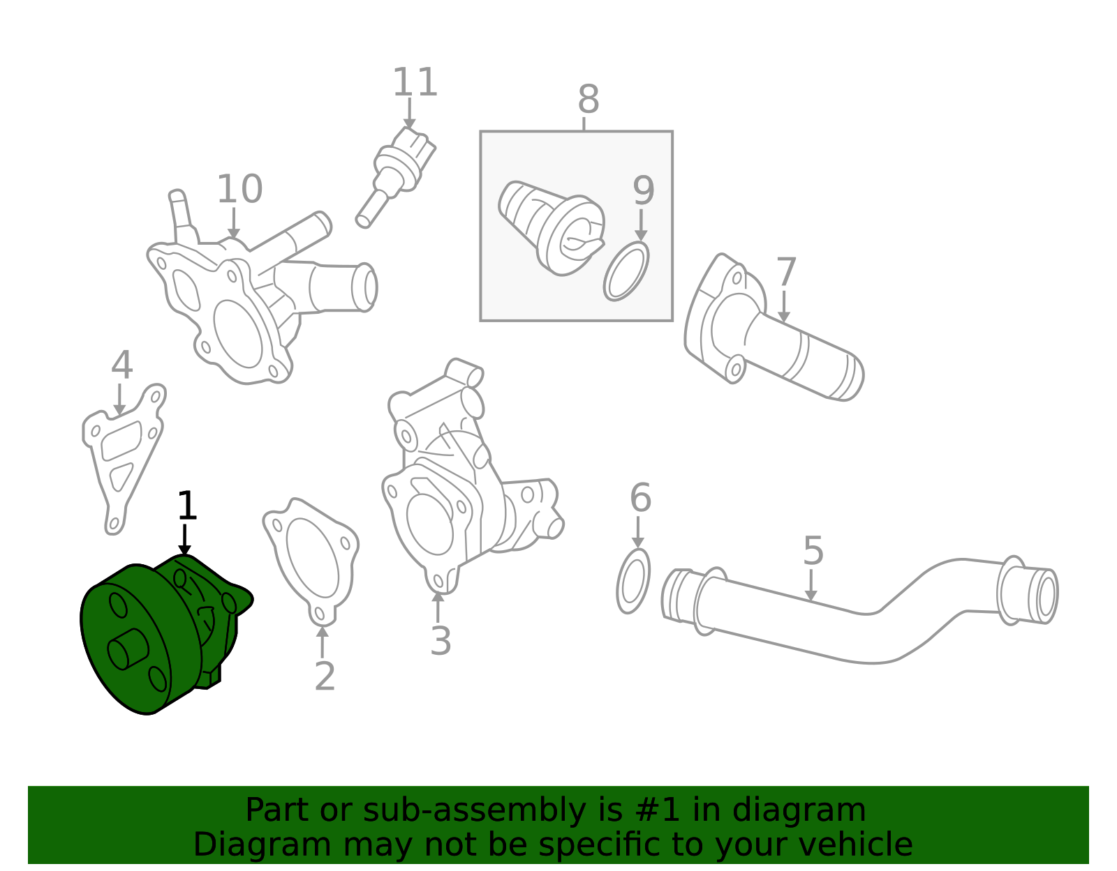 2013-2020 Nissan Water Pump 21010-3TA0B | Nissan RVA