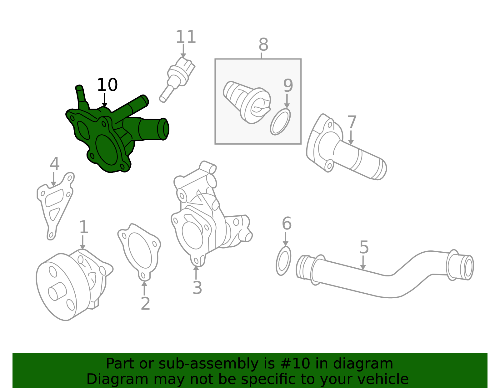 2013-2020 Nissan Water Outlet 11060-3TA0B | My Nissan Part
