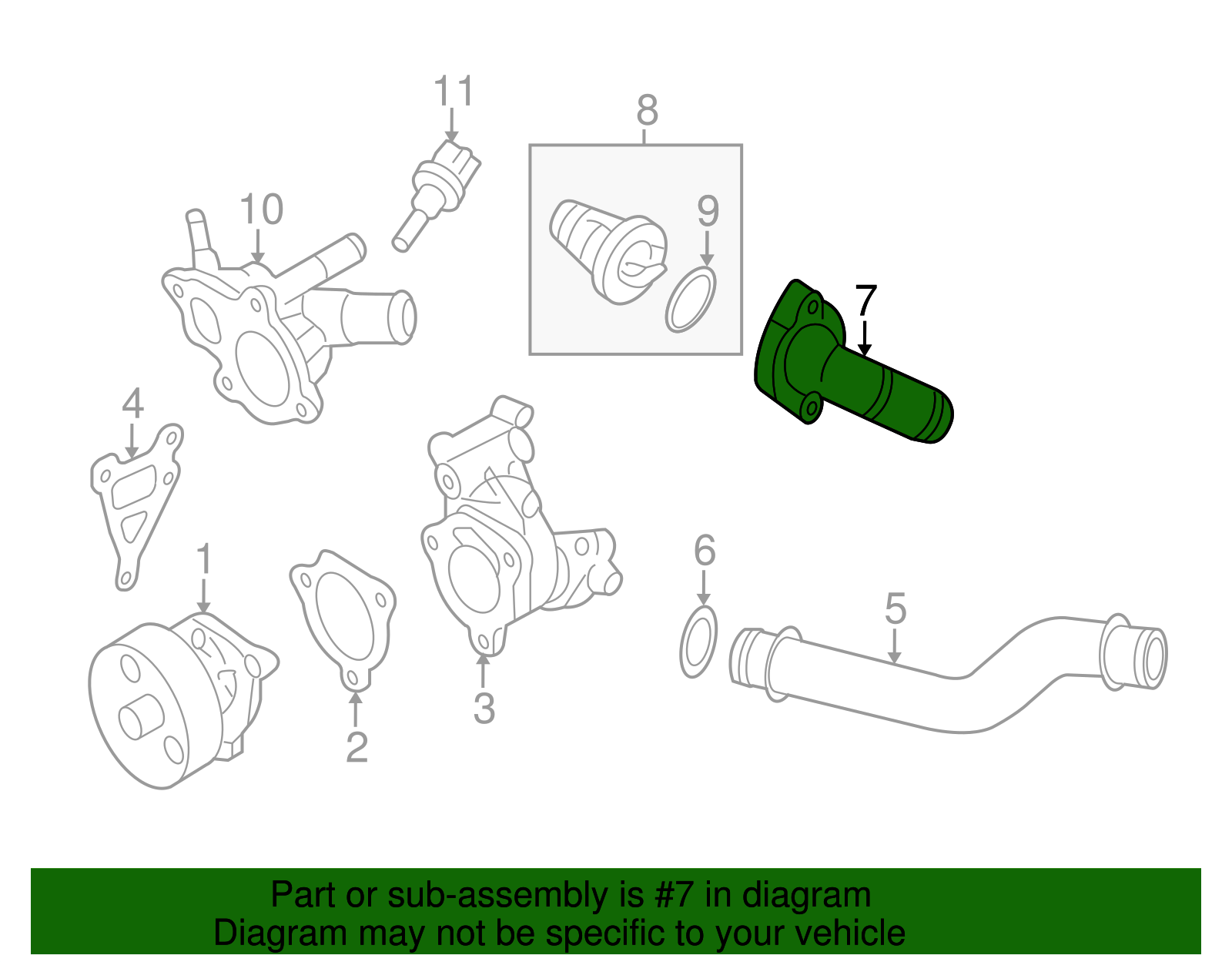 13049-JA01A - 2007-2020 Nissan - Water Inlet | Anicra Nissan Parts