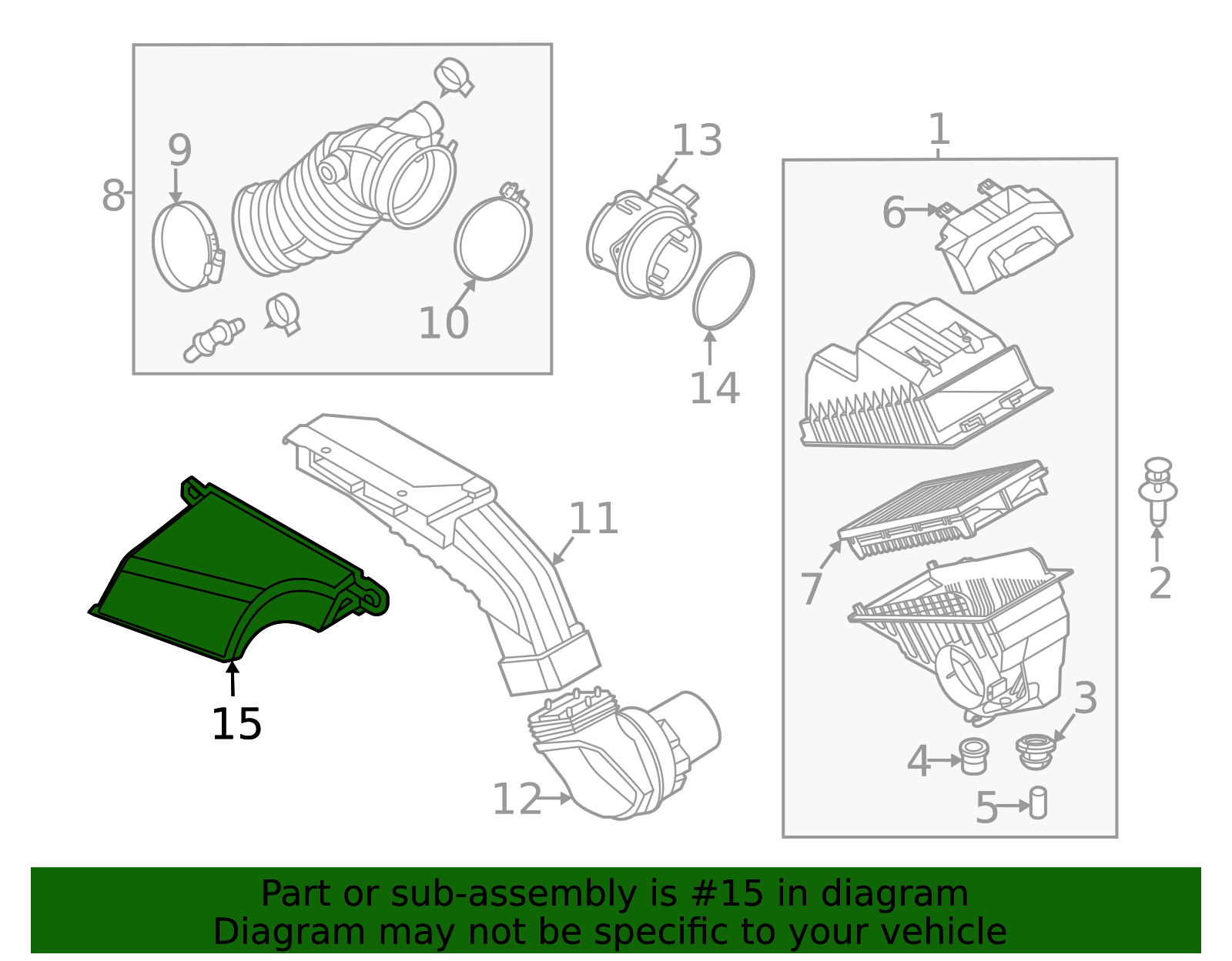 2022-2025 Hyundai Santa Cruz Engine Air Intake Hose 28213-K5000 ...