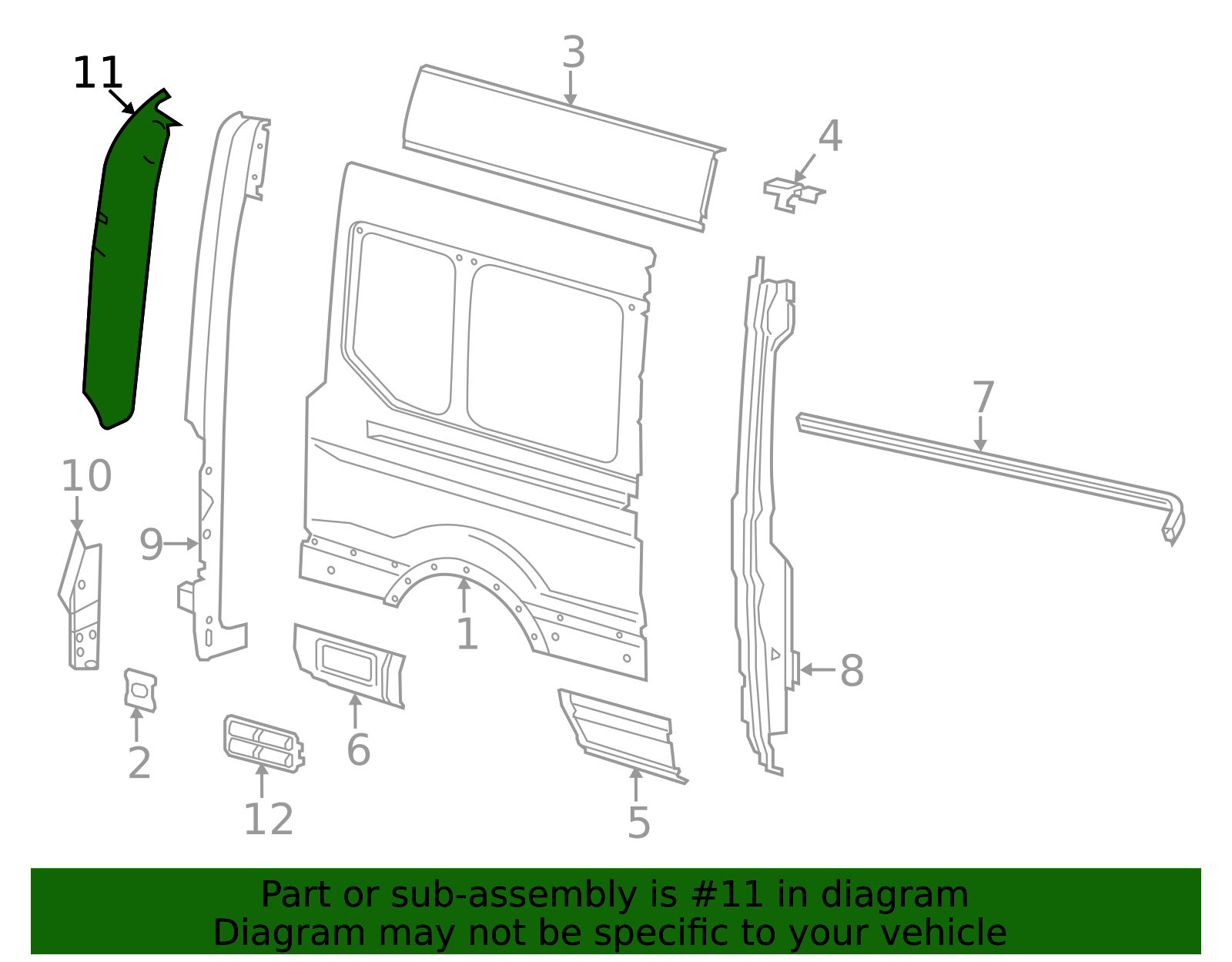 EK4Z-6141038-A - High-Quality Body D-Pillar for AutoNation Parts