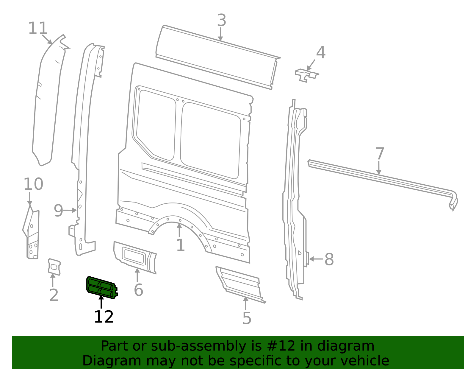 2015-2025 Ford | Quarter Panel Vent | 7G9Z-58280B62-A | Walls' Ford Parts