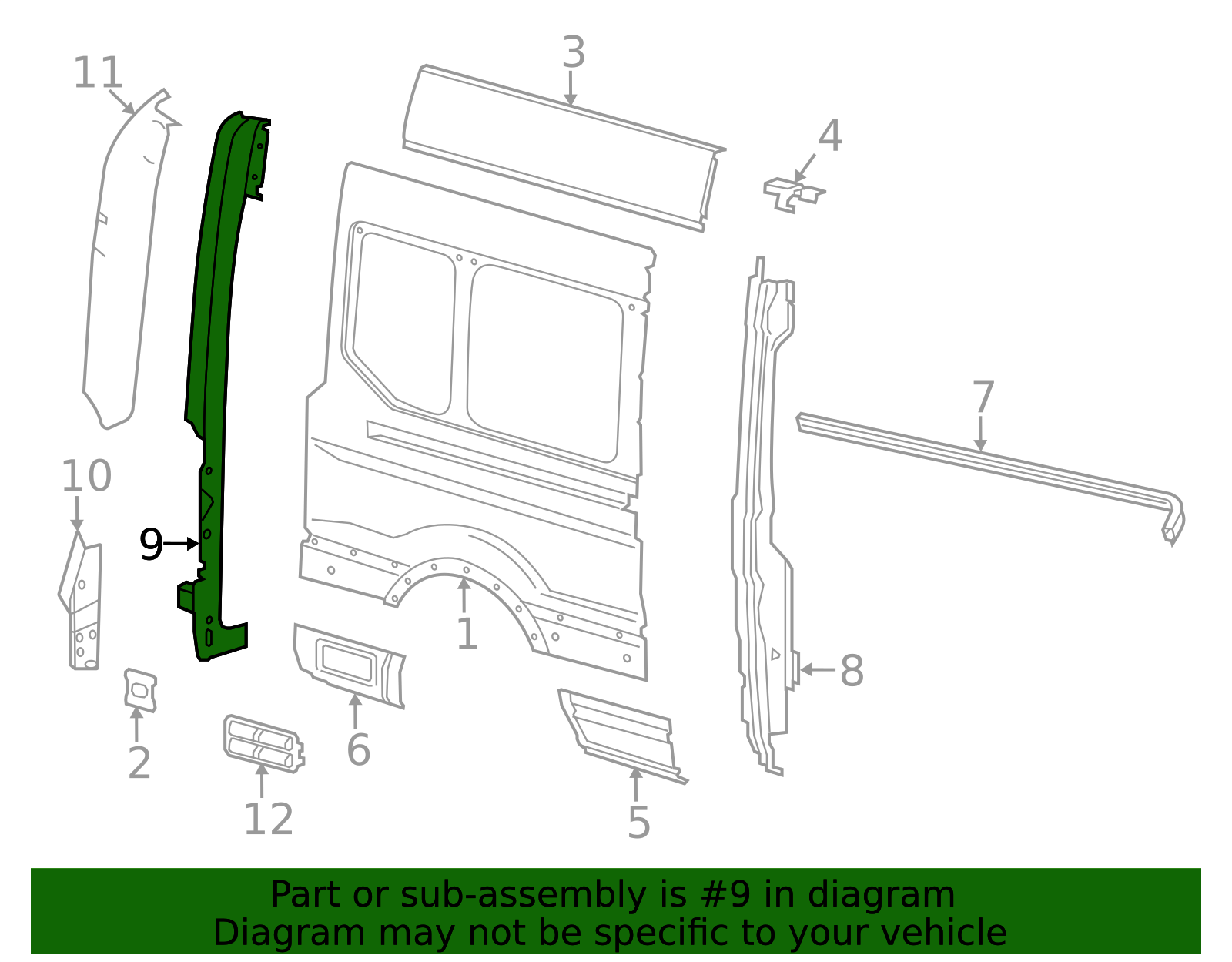 2015-2025 Ford Rear Pillar EK4Z-61280A58-A | Awesome Parts Ford