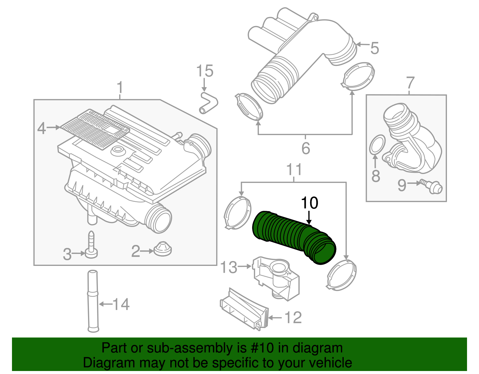 2016-2018 Volkswagen Jetta Inlet Duct 1K0-129-618-CD | vwpartscenter