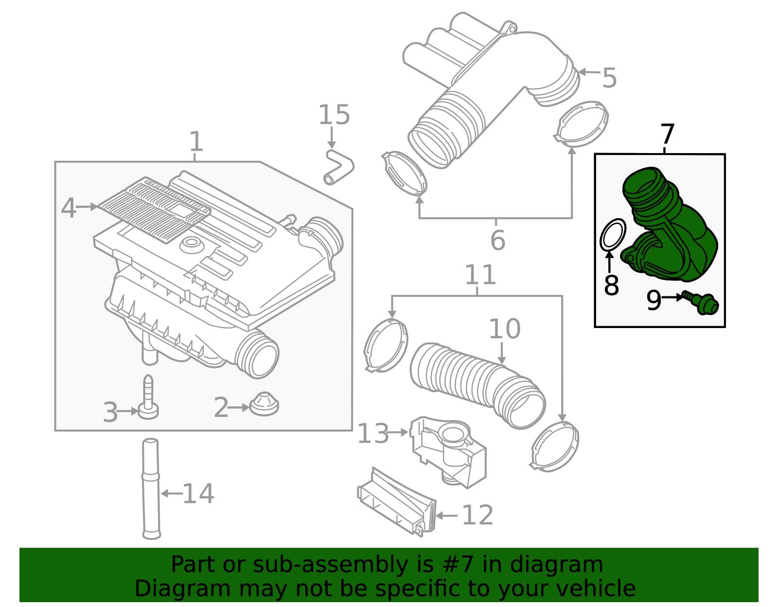 2016-2018 Volkswagen Jetta Intake Pipe 04E-129-654-N | vwpartscenter
