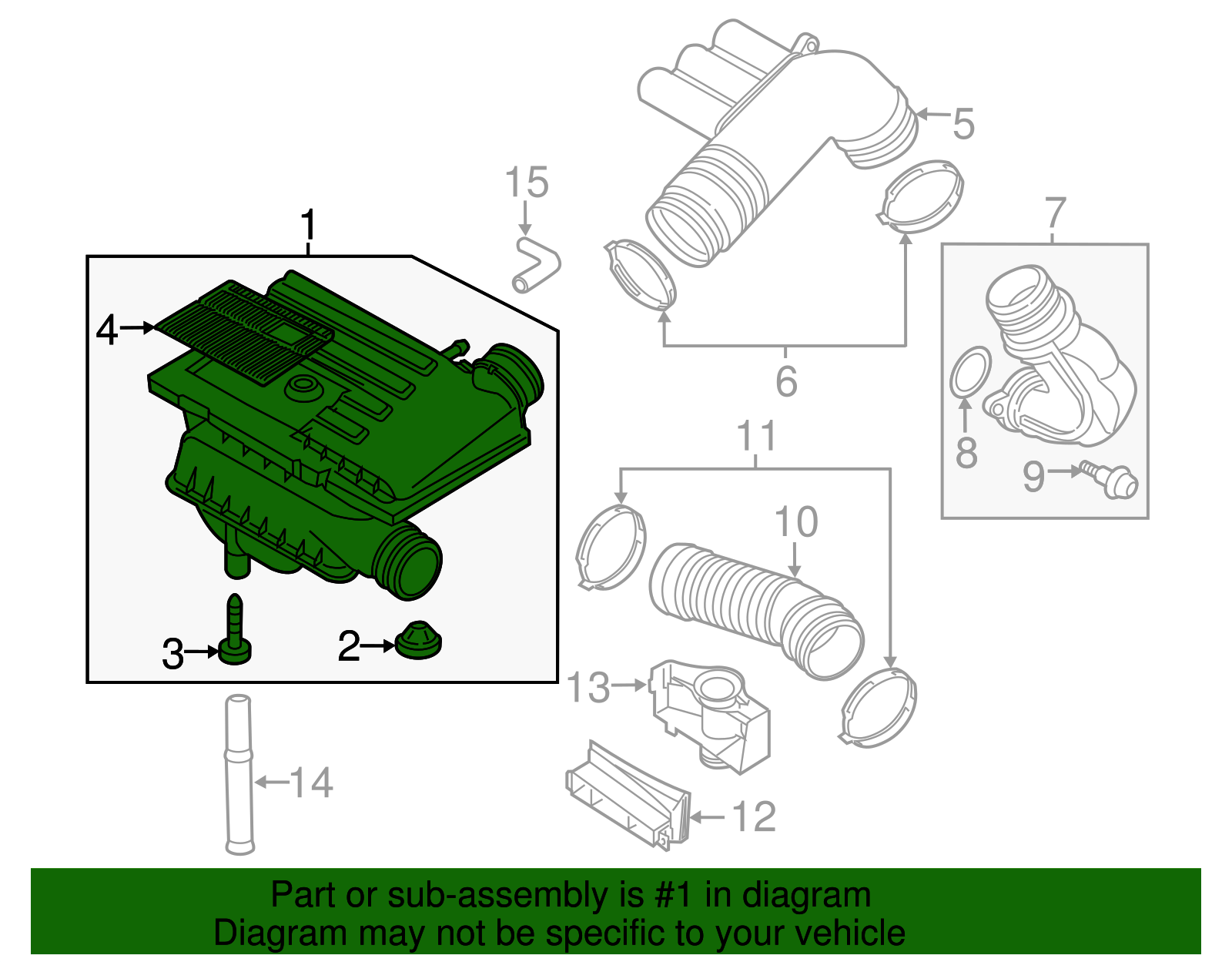 2016-2018 Volkswagen Jetta Air Cleaner Assembly 04E-129-611-H ...