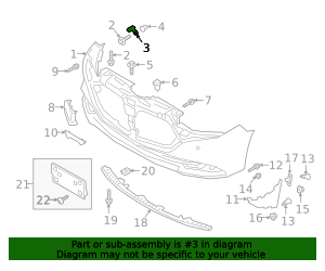 2019-2024 Mazda 3 Bumper Cover Retainer BDTT-50-0T6A | RealMazdaParts.com
