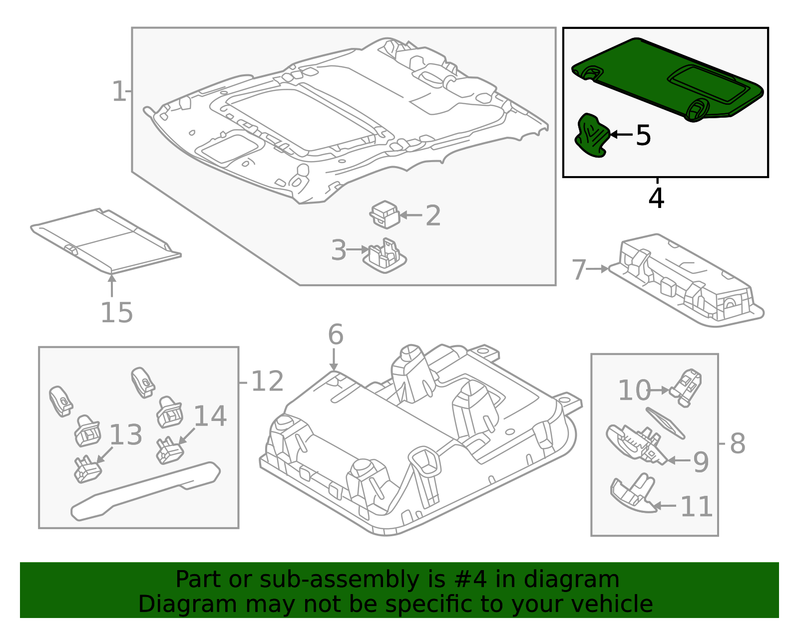 2024-2026 Toyota Tacoma Sun Visor 74320-AK040-C1 | Toyota Parts Center