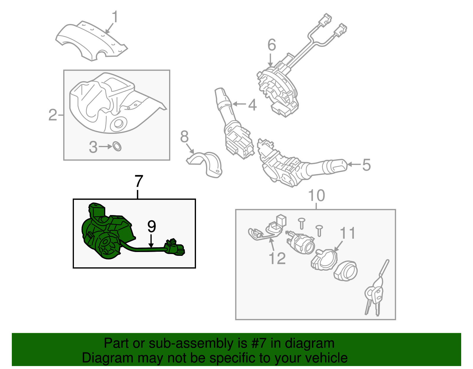 Genuine Ignition Assembly for 2011-2014 Hyundai Sonata | Part# 81910 ...