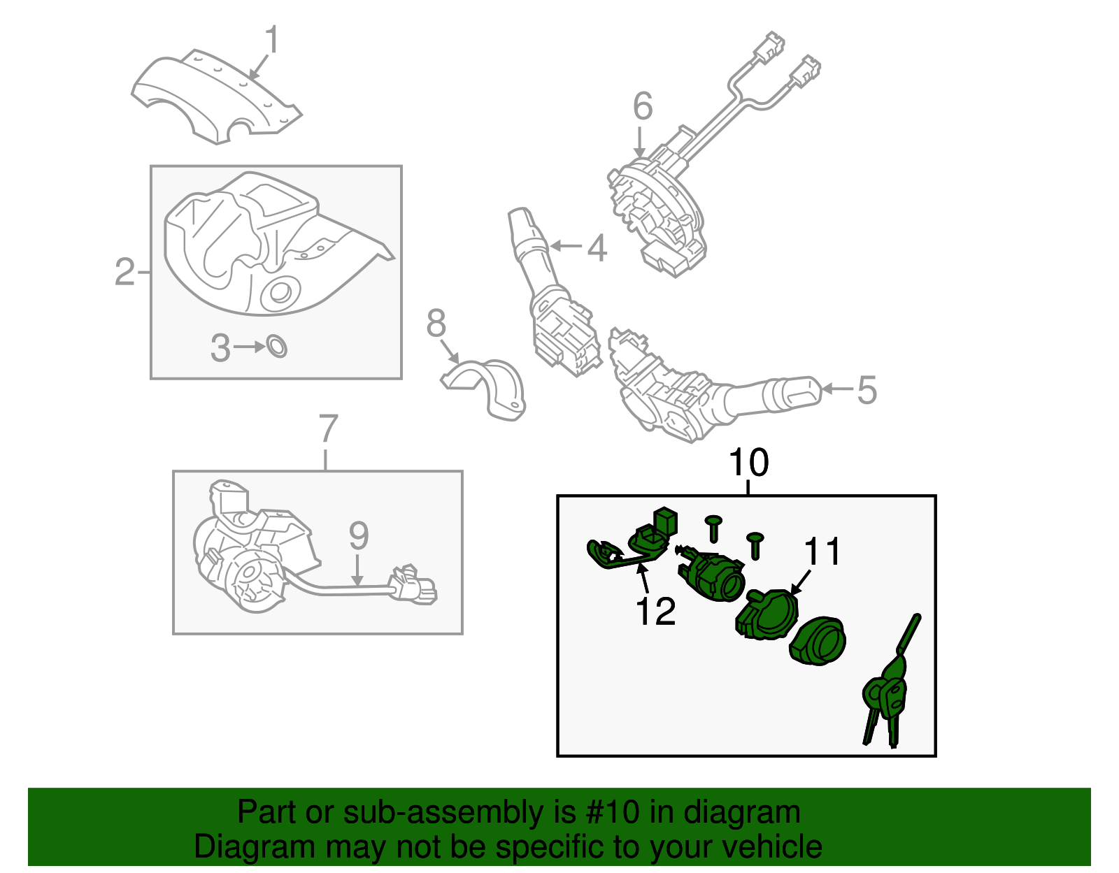 2011-2014 Hyundai Sonata Ignition Cylinder 81900-3SA00 | OEM Parts Online