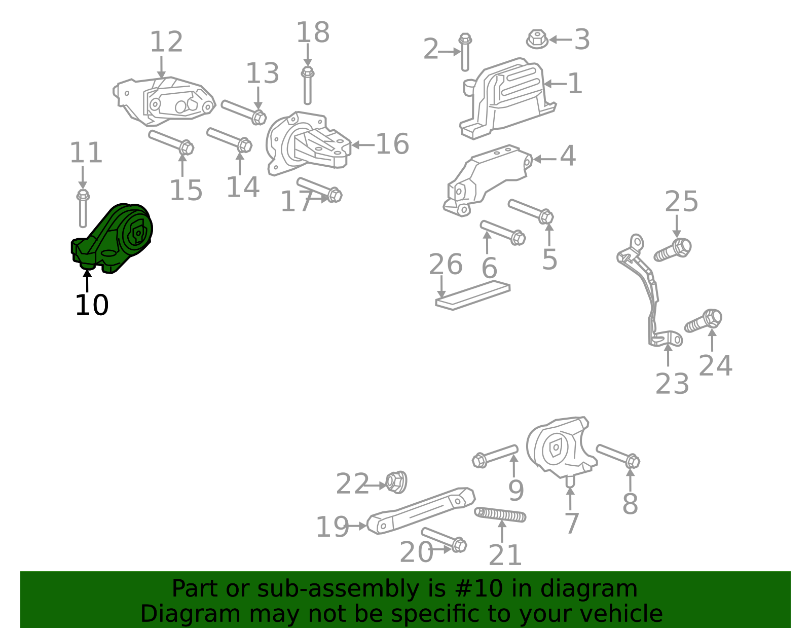 Transmission Parts ACDelco GM Genuine 20839834 Rear Transmission Mount ...