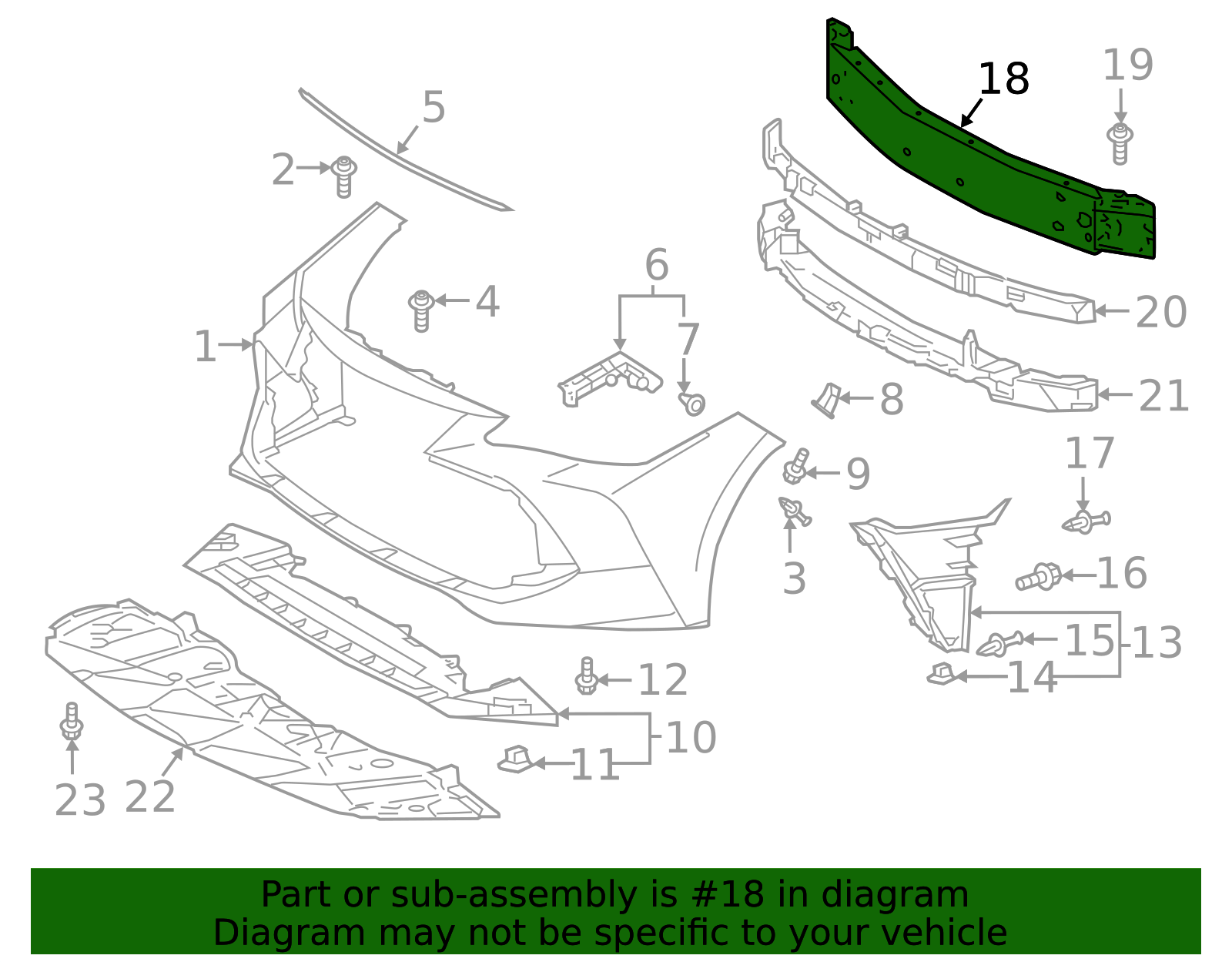 2018-2024 Toyota Impact Bar 52021-06160 | OEM Parts Online