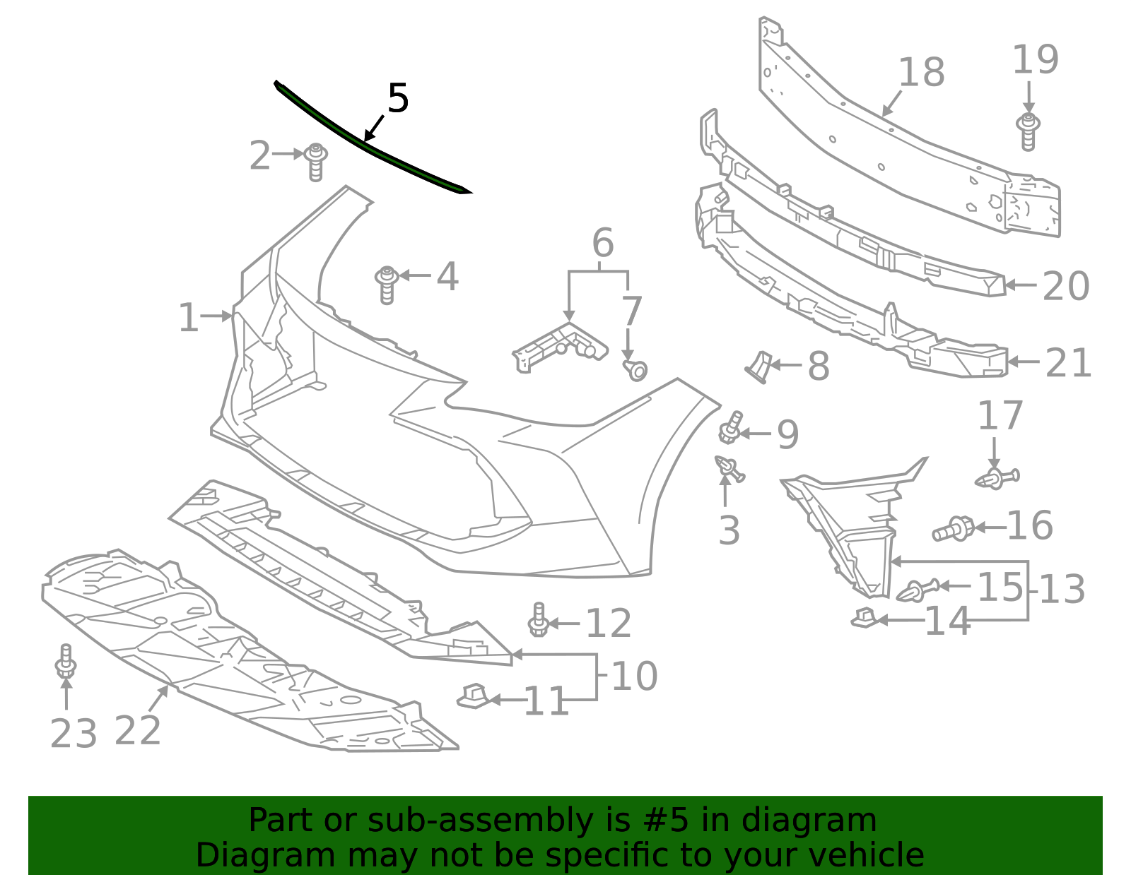 2019-2022 Toyota Avalon Seal To Hood 53395-07030 | American Toyota Parts
