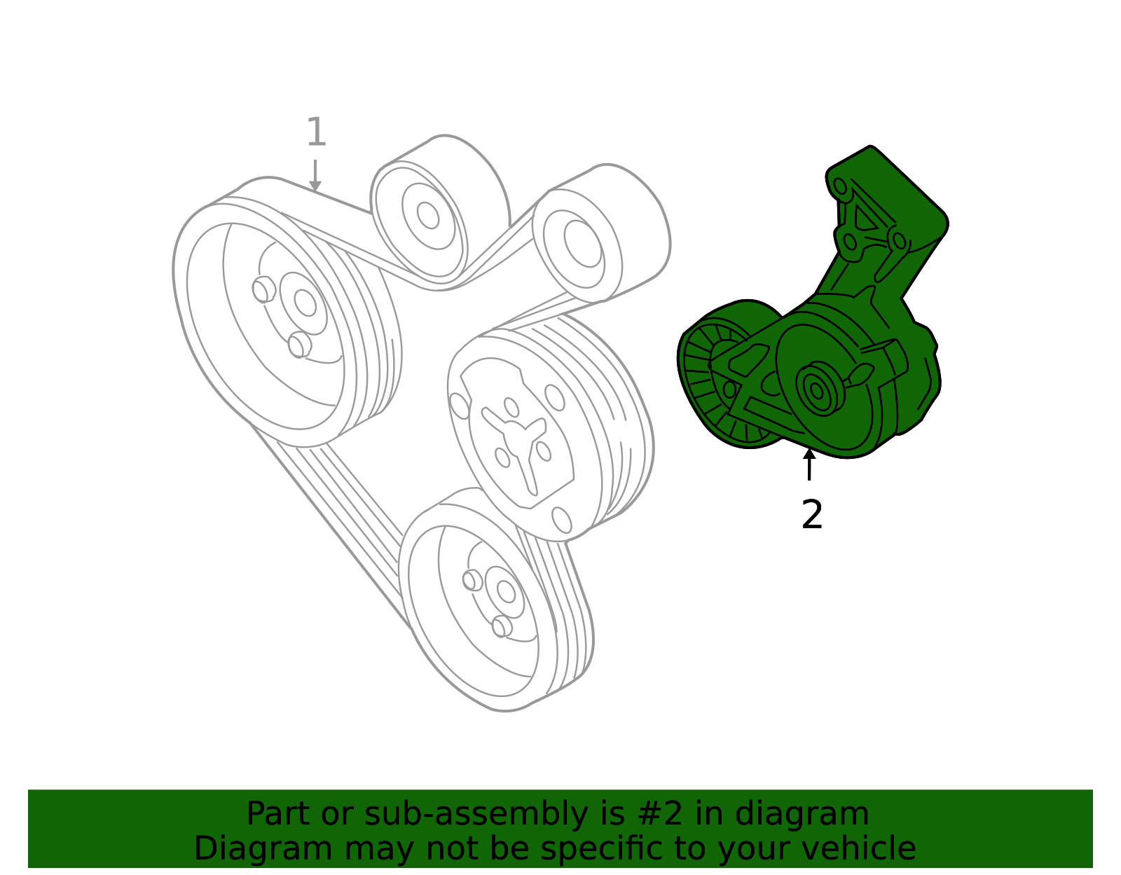 06a903315e - OEM NEW 1998-06 Volkswagen Golf Beetle Jetta Accessory Belt Tensioner 06a903315e ...