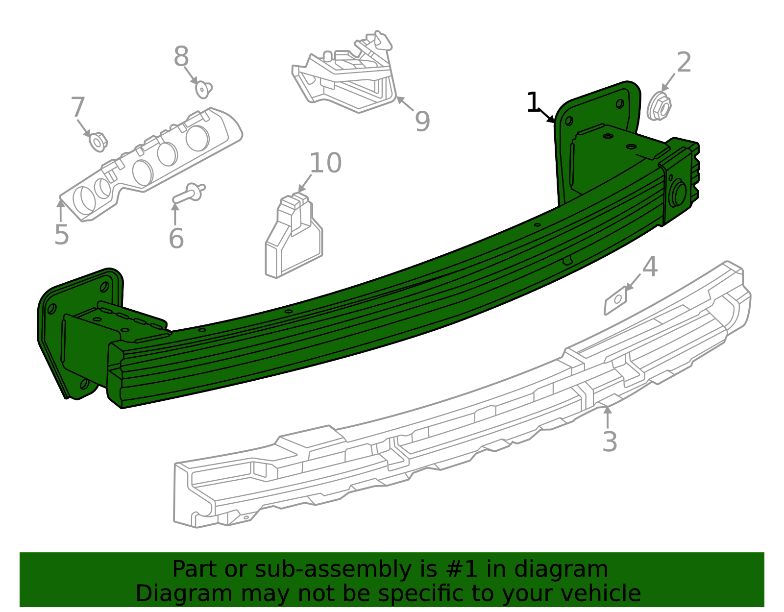 2021-2025 GM Impact Bar 60008484 | TascaParts.com