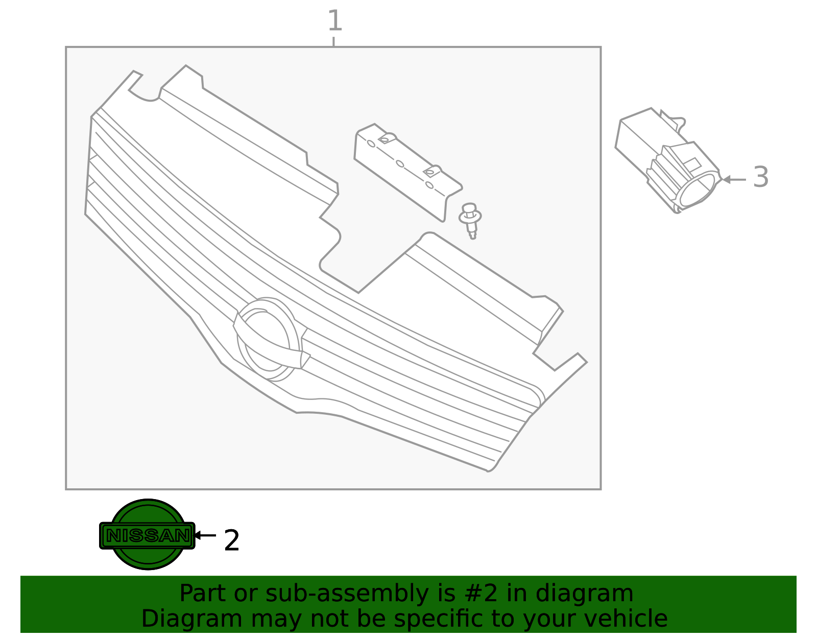2007-2013 Nissan Altima Grille Emblem 62890-JA000 | OEM Parts Online