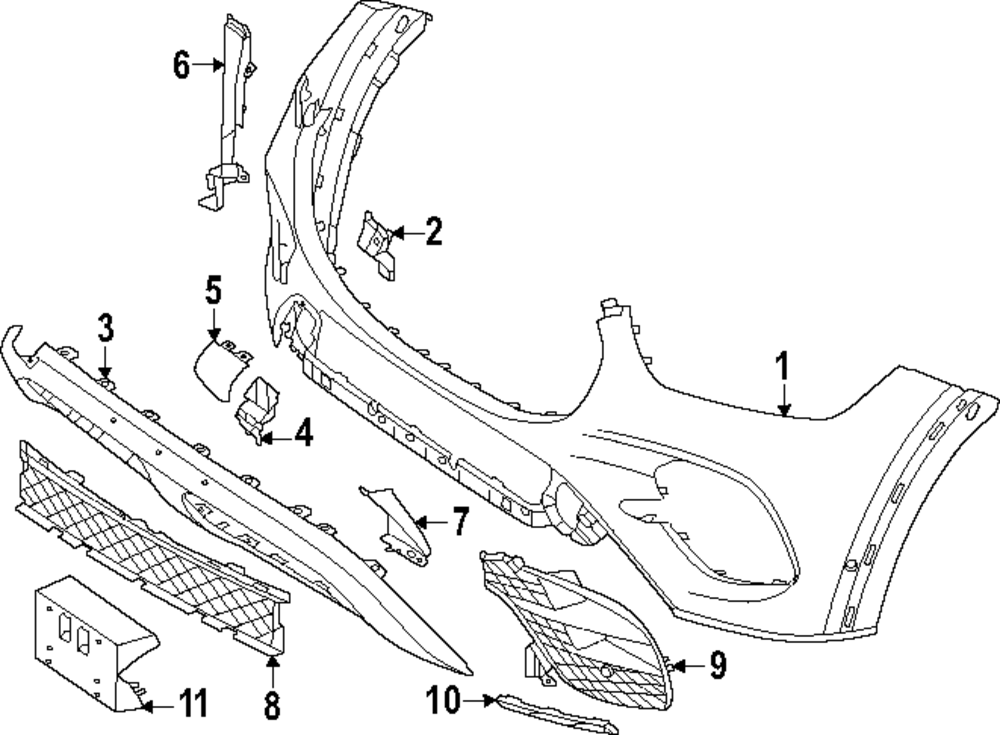 167-885-18-08 - Outer Grille 2024-2025 Mercedes-Benz | Mercedes-Benz ...