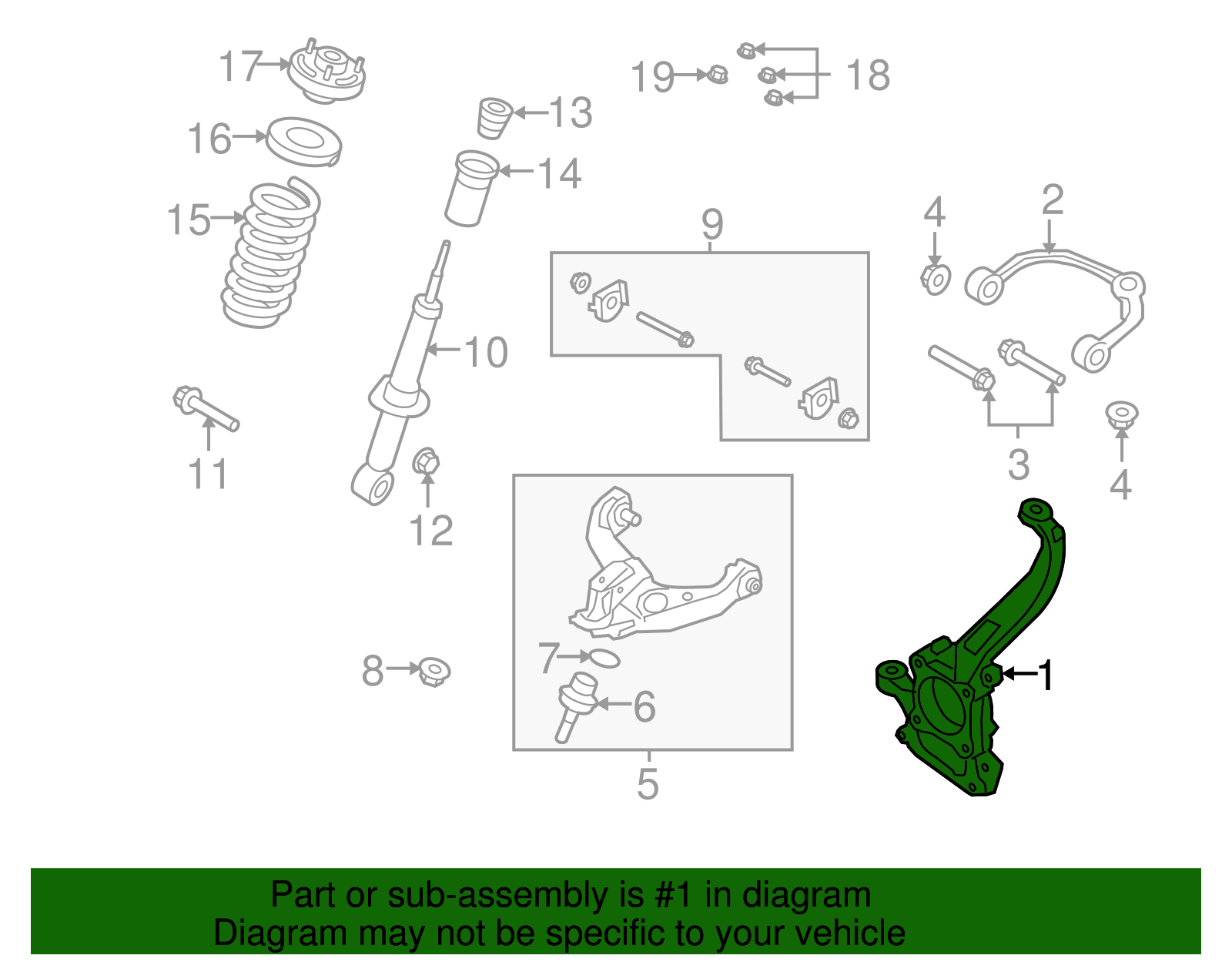 MEF-116 - Motorcraft™ Knuckle 2010-2014 Ford F-150 | Ford Parts Center
