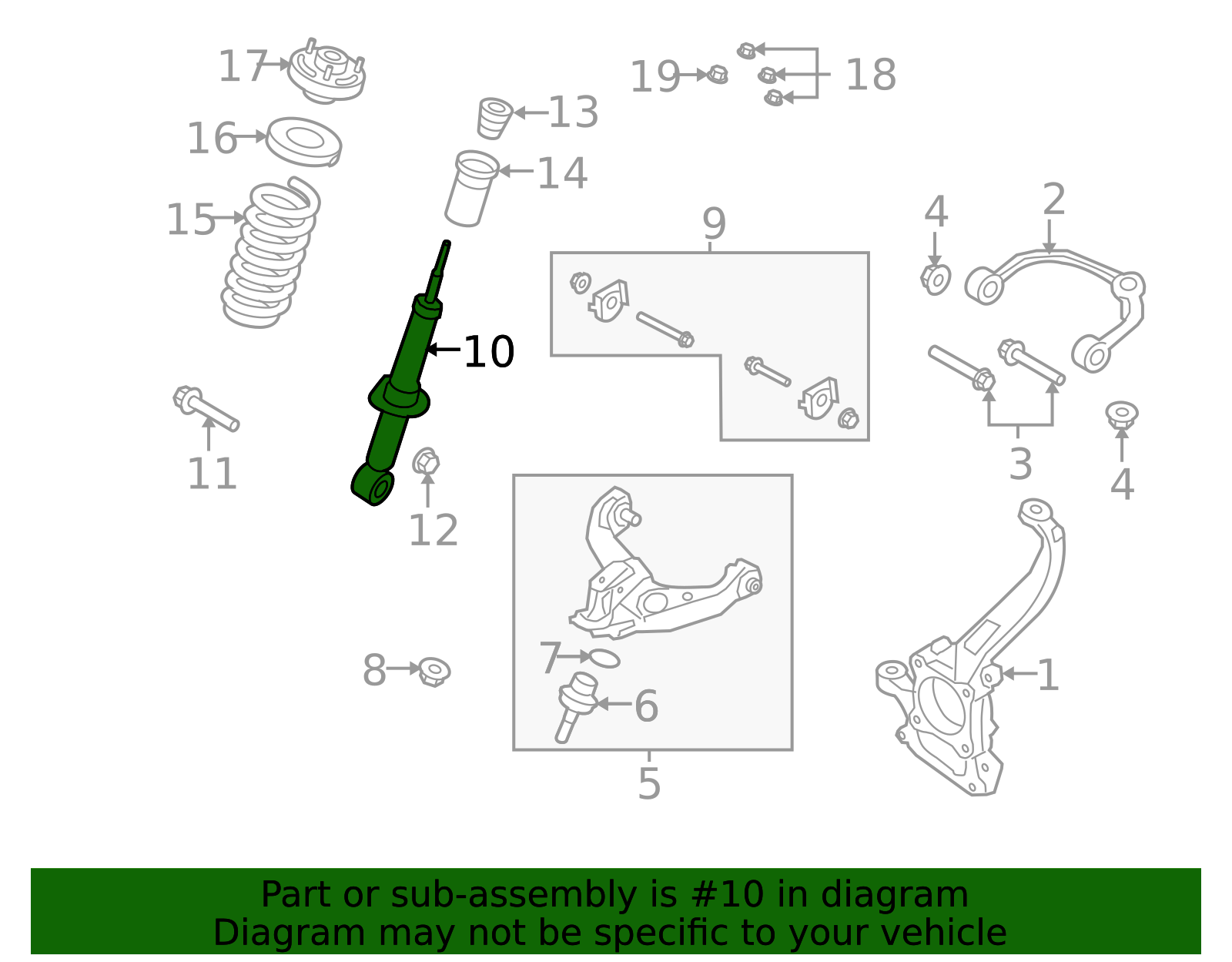OEM NEW 2009-2013 Ford F150 FX2 Crew Cab Platinum Shock Absorber Al3Z ...