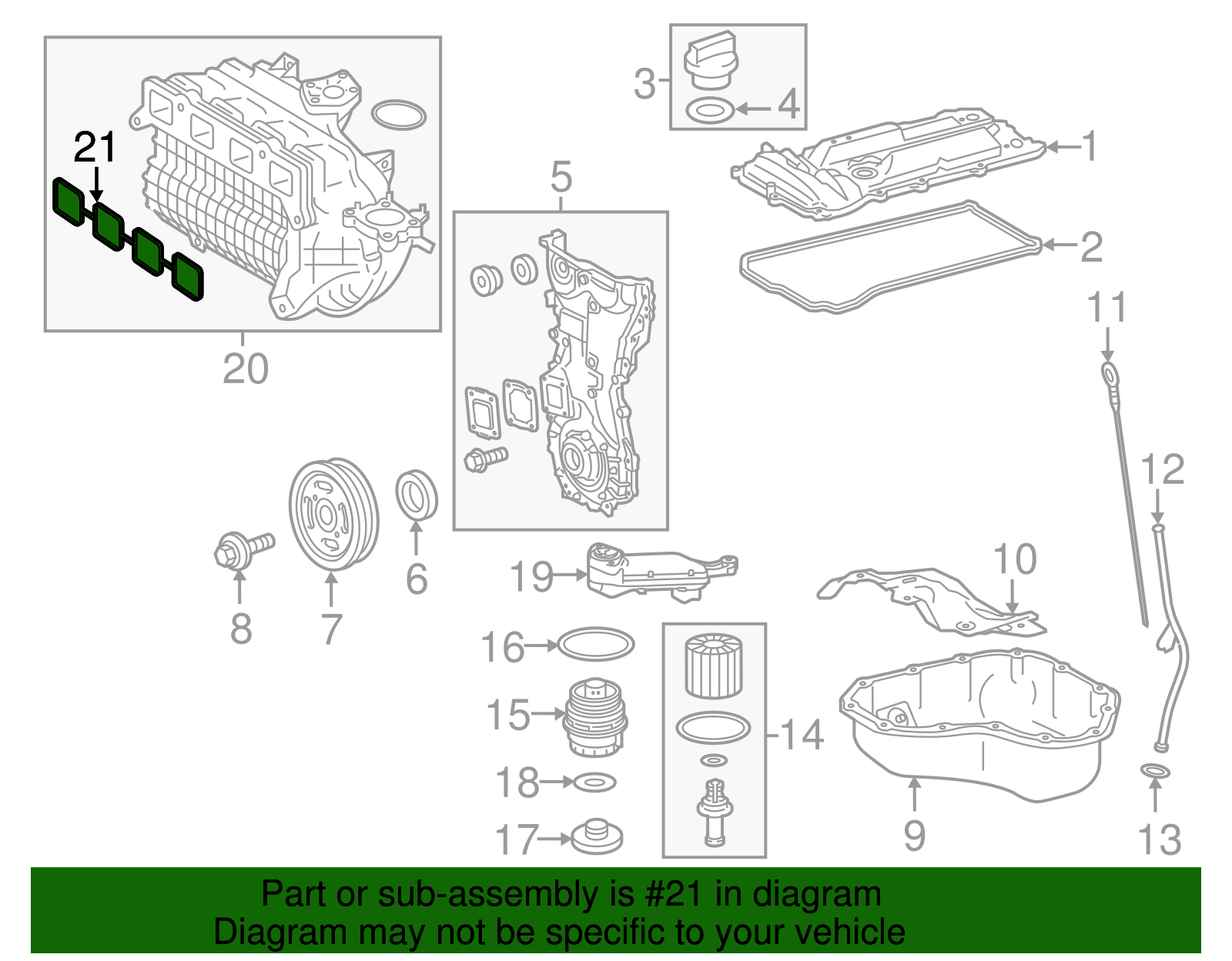 17171-36020 - Manifold Gasket - 2013-2020 Lexus | My L Parts