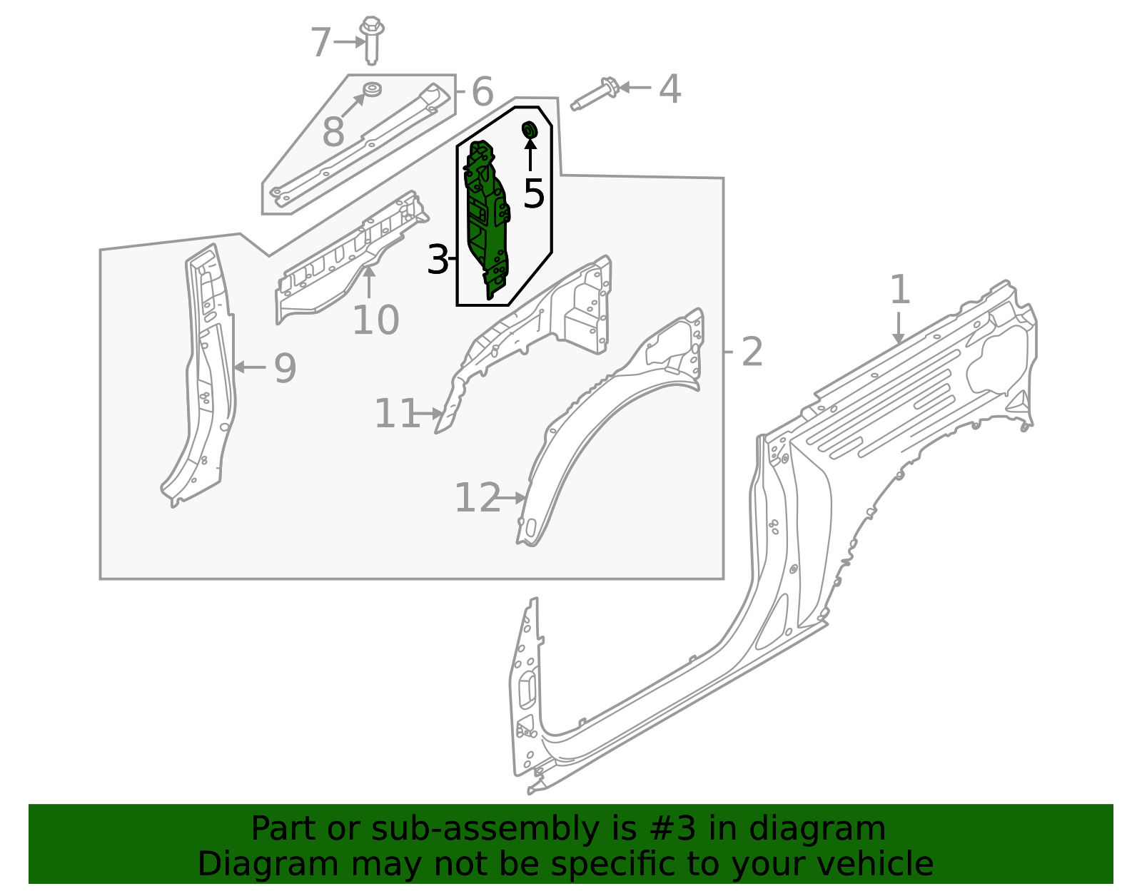 M2DZ-7841021-A - High-Quality Rear Reinforced for 2021-2025 Ford Bronco ...