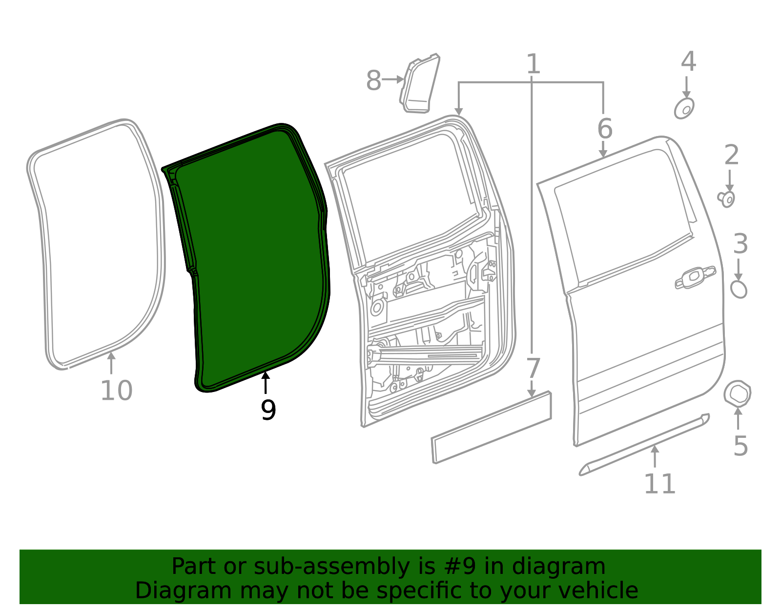 84741676 - Rear Passenger Side Door Weatherstrip 2019-2025 GM | Gateway ...