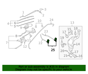 Windshield Washer Nozzle | C235-67-510 | Mazda Online Parts