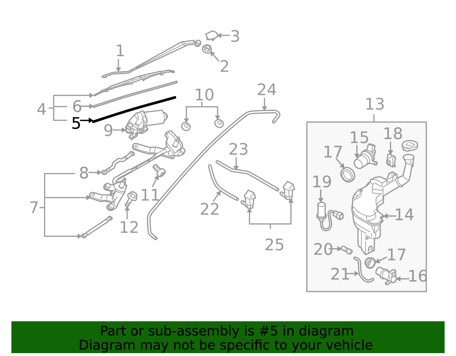 C235-67-333 - 2006-2015 Mazda 5 - Blade Assembly Refill | Mazda Part Direct