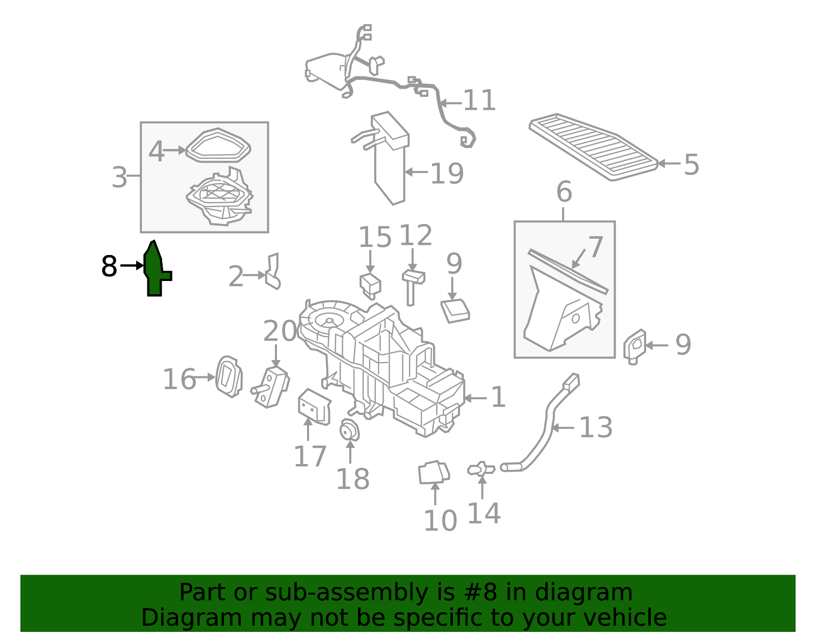 2008-2014 Ford Motorcraft HVAC Air Adjustment Control Motor YH-1893 ...