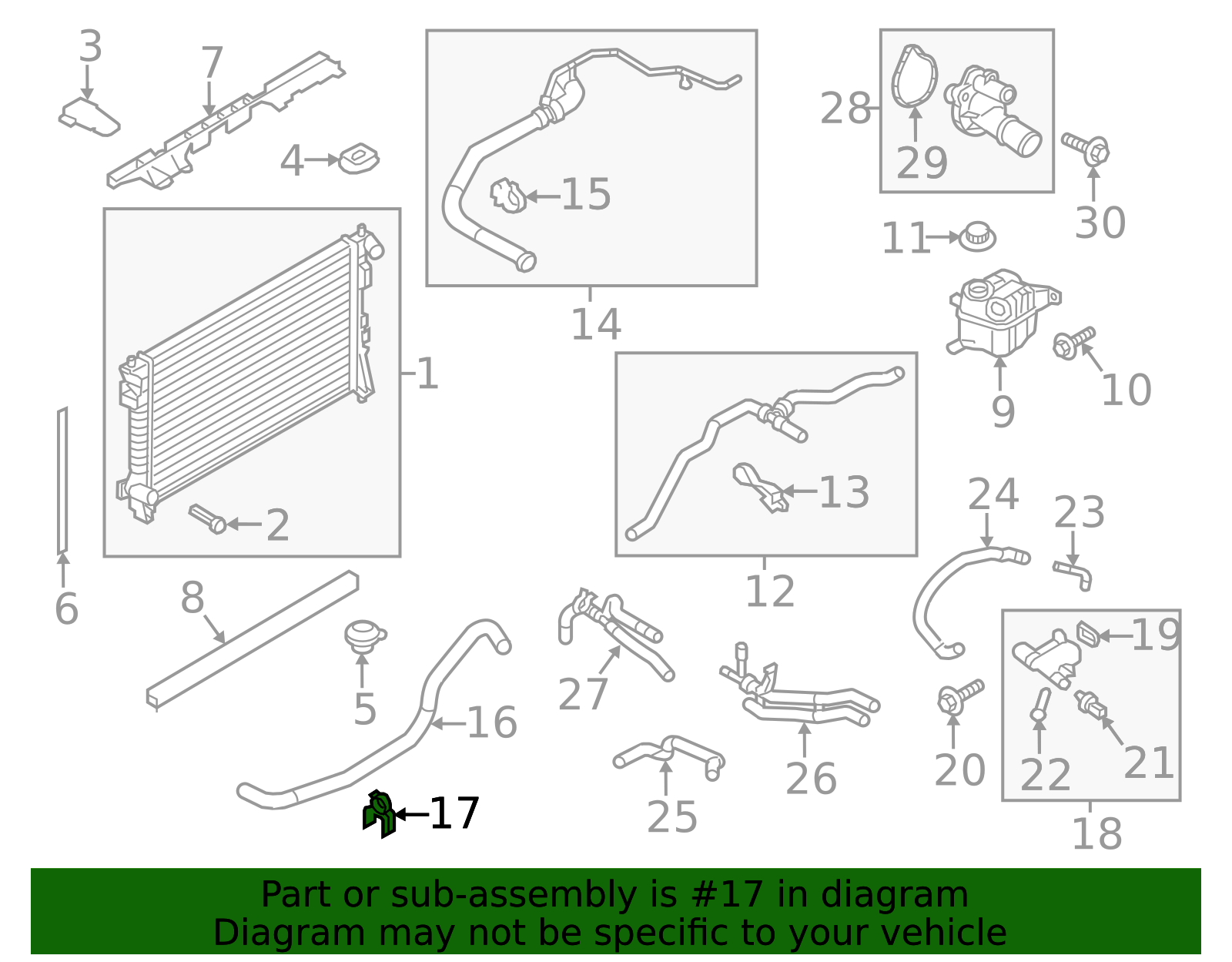 2012-2019 Ford Radiator Coolant Hose Hold Down BB5Z-8W287-E | Ford OEM ...