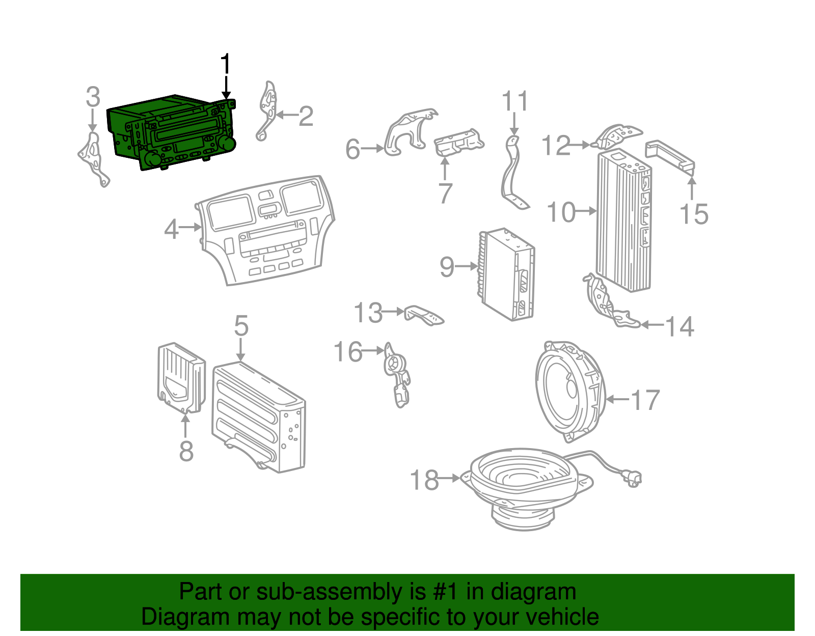 86230-33020 - 2002-2004 Lexus - Radio | My L Parts