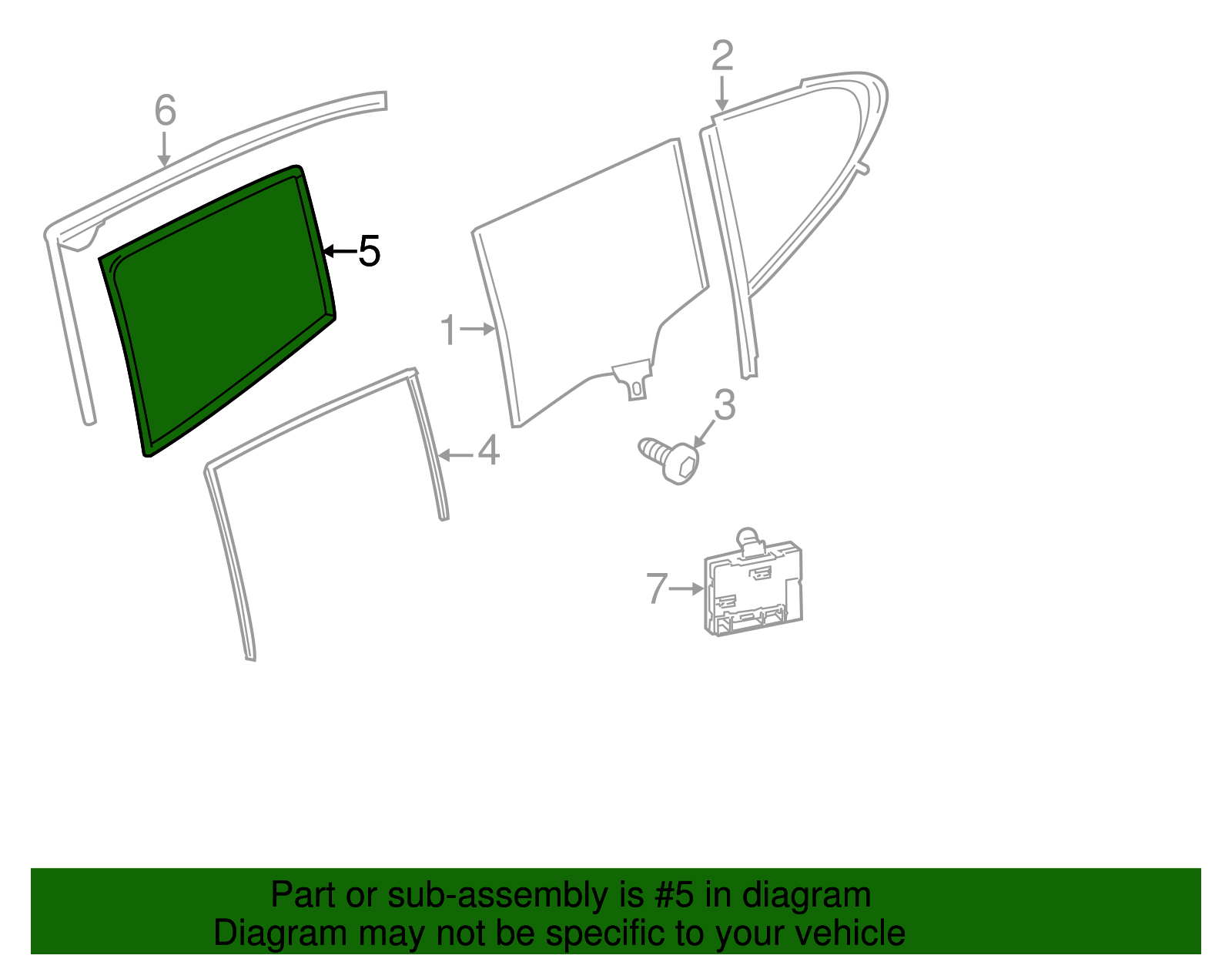 2010-2016 Porsche Panamera Window Regulator Guide 970-536-295-00 ...