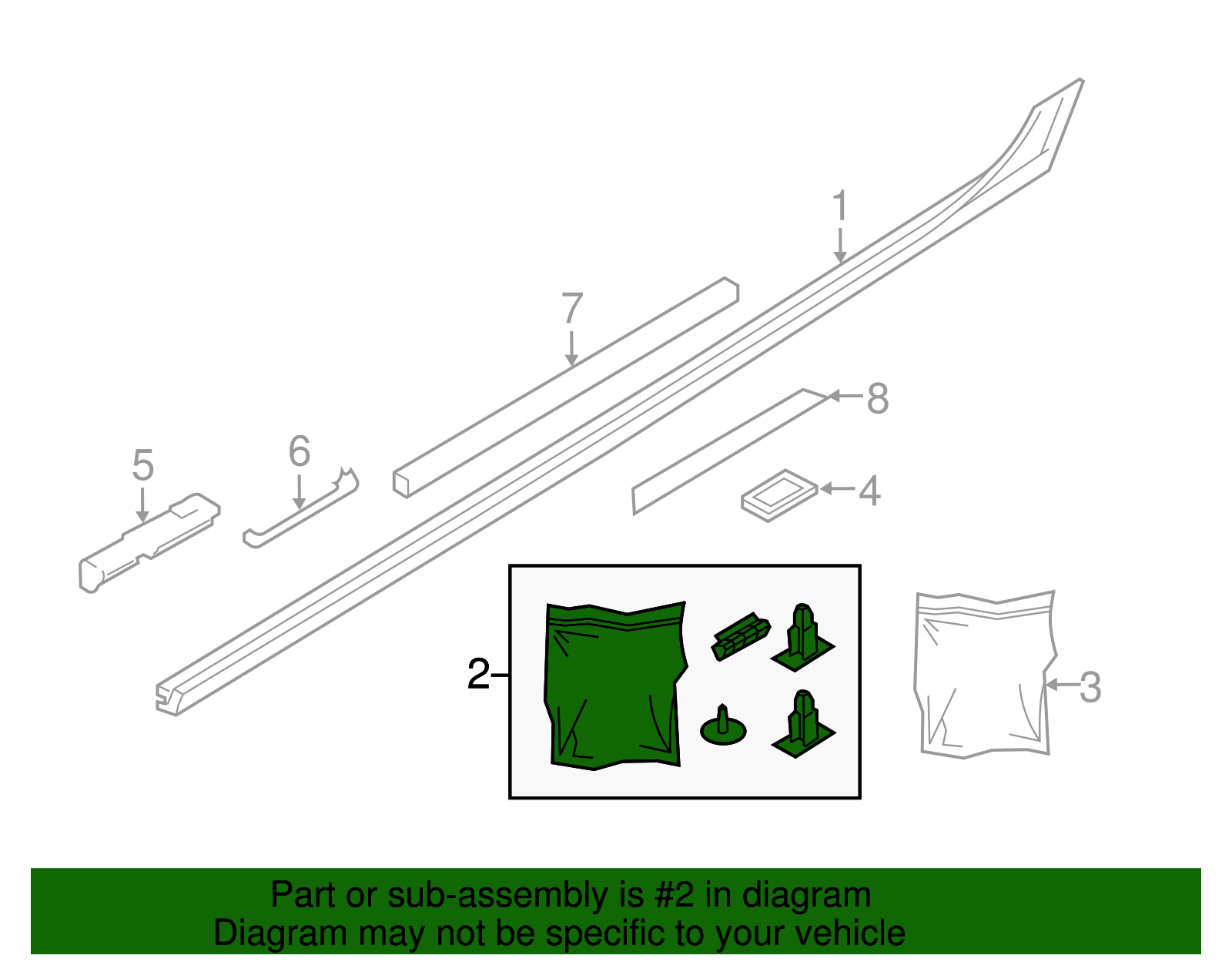 4G0-898-909 - Rocker Molding Mount Kit 2012-2015 Audi | Audi OEM Parts Guy