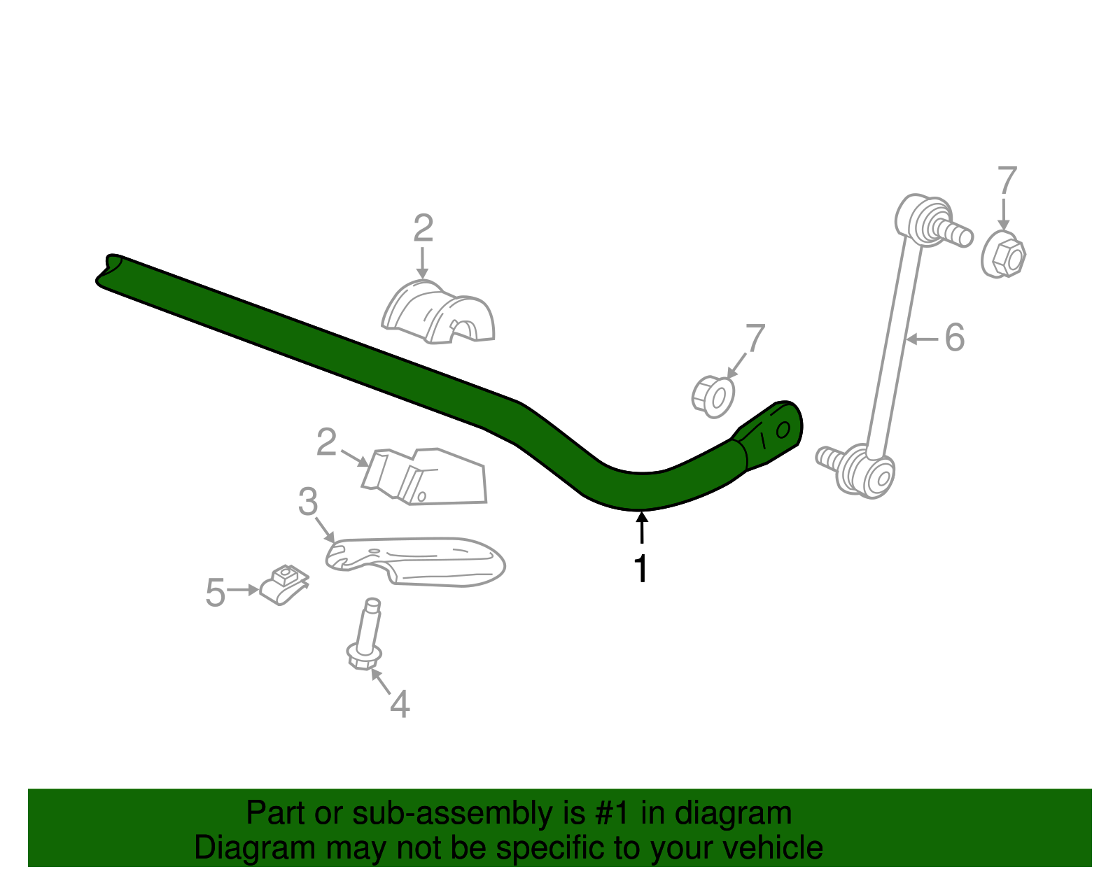 OEM GM Front Stabilizer Shaft For 2019-2020 Cadillac CT6 - Part No ...