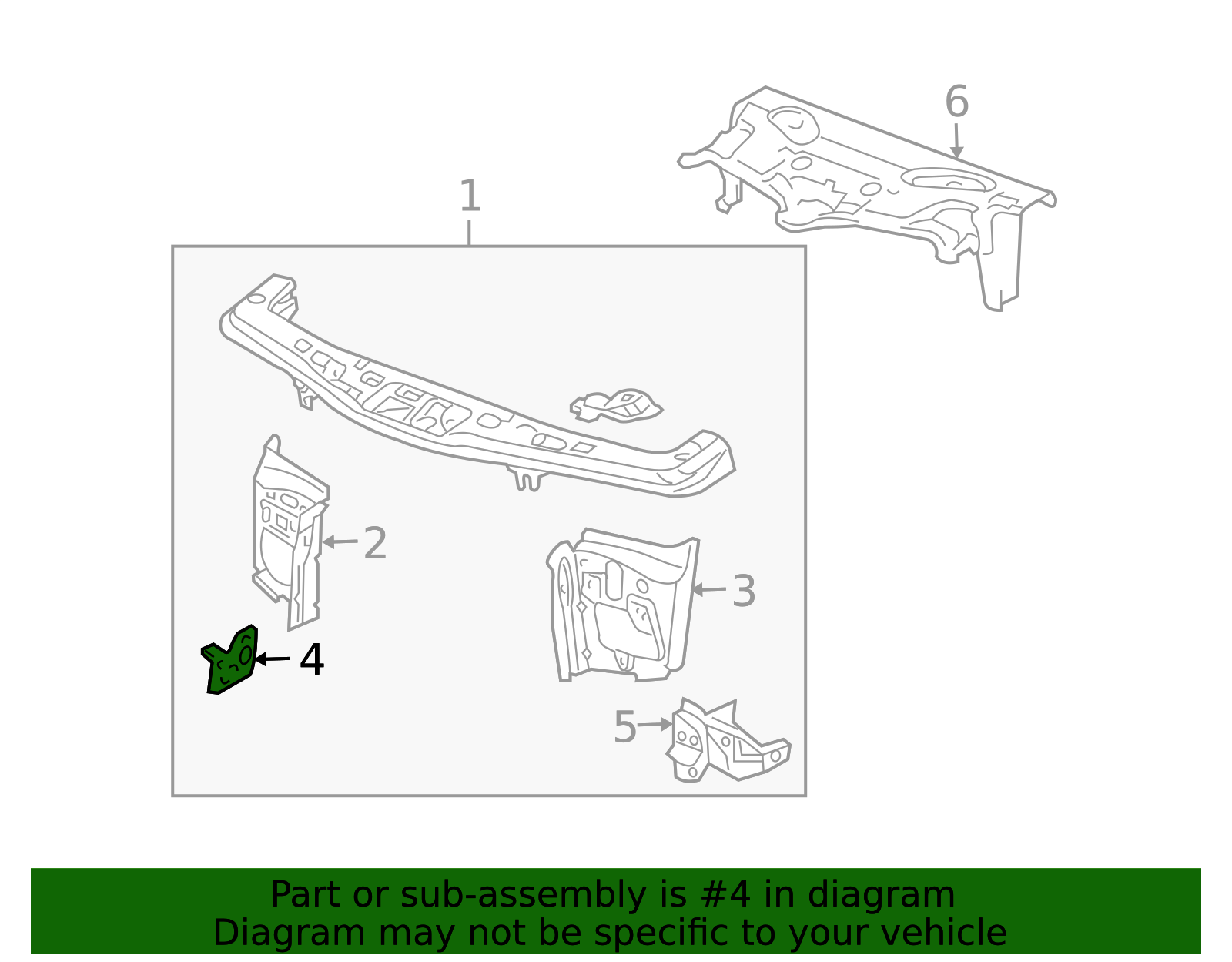 5480508 - Side Panel Bracket 2005-2009 GM | GM Parts Center