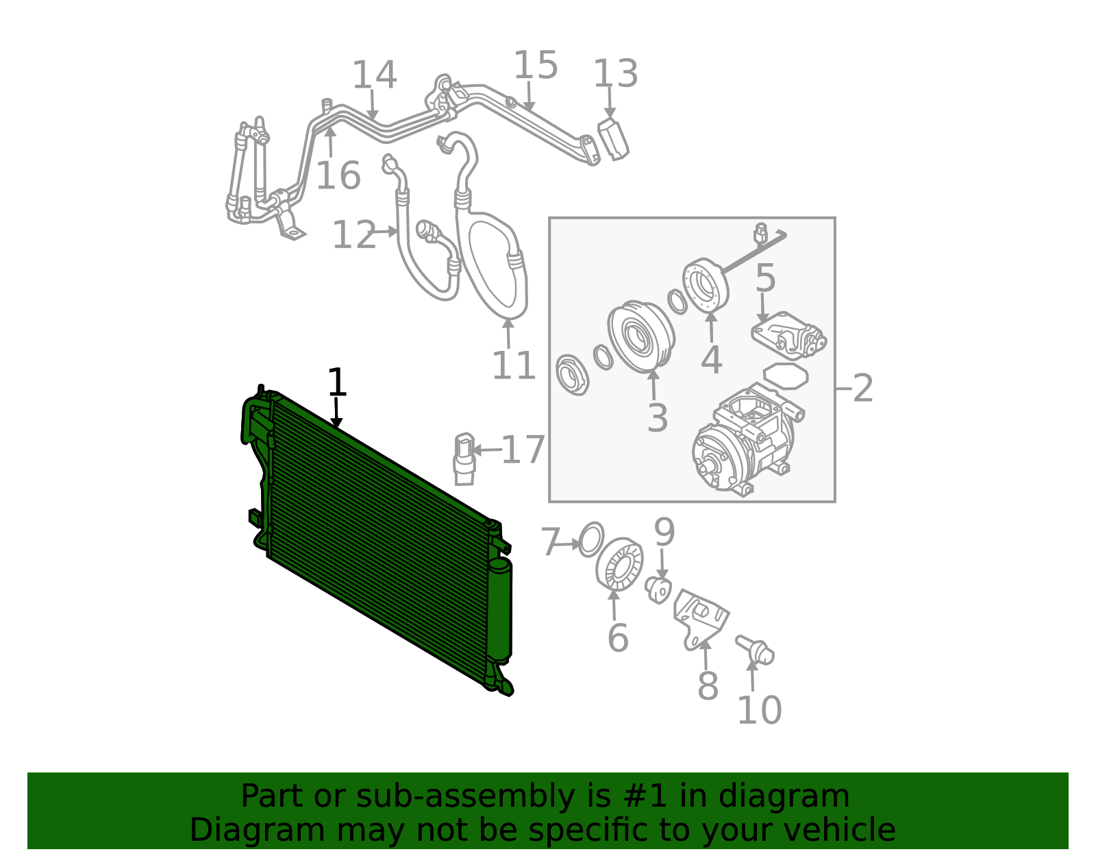 Hyundai - 97606-2E000 - Condenser - 2005-2009 Hyundai Tucson | OEM ...