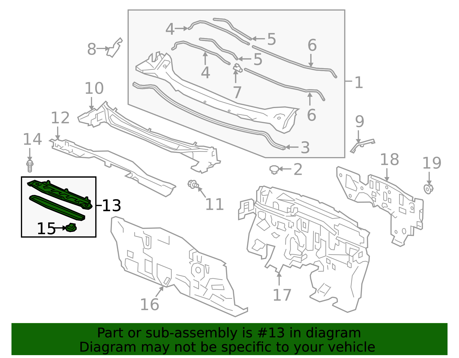 74290-TRW-A00 - 2018-2021 Honda Clarity - Lid Dashboard (Upper ...