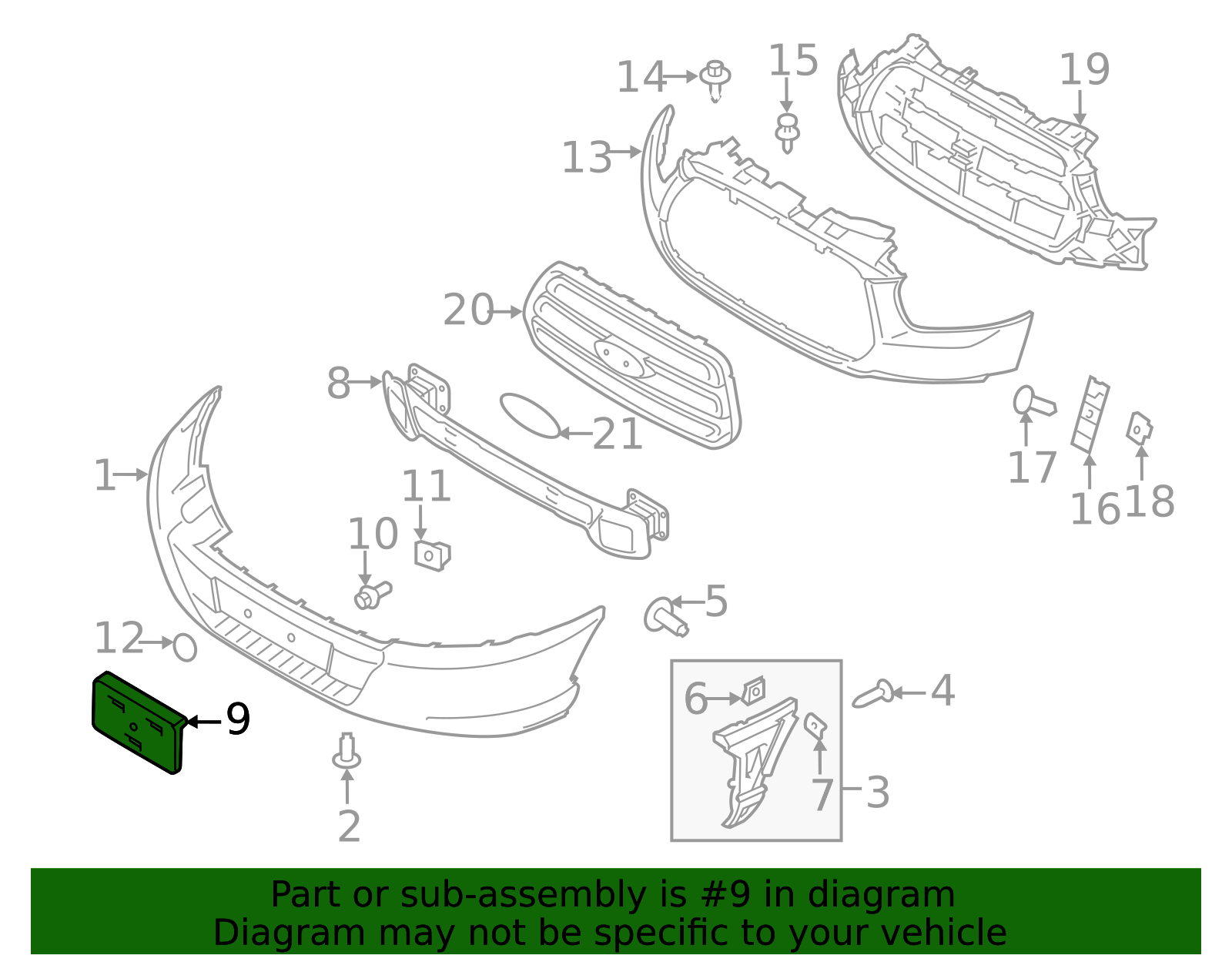2015-2019 Ford License Plate Bracket CK4Z-17A385-AA | Ford OEM Parts Outlet